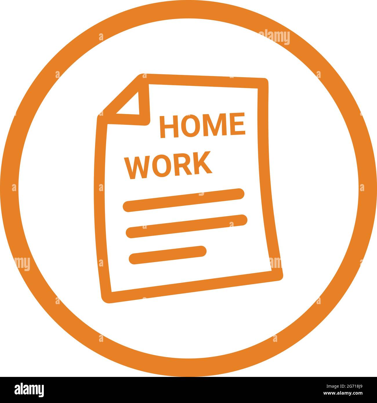 Homework Icon Stock Vector Images - Alamy