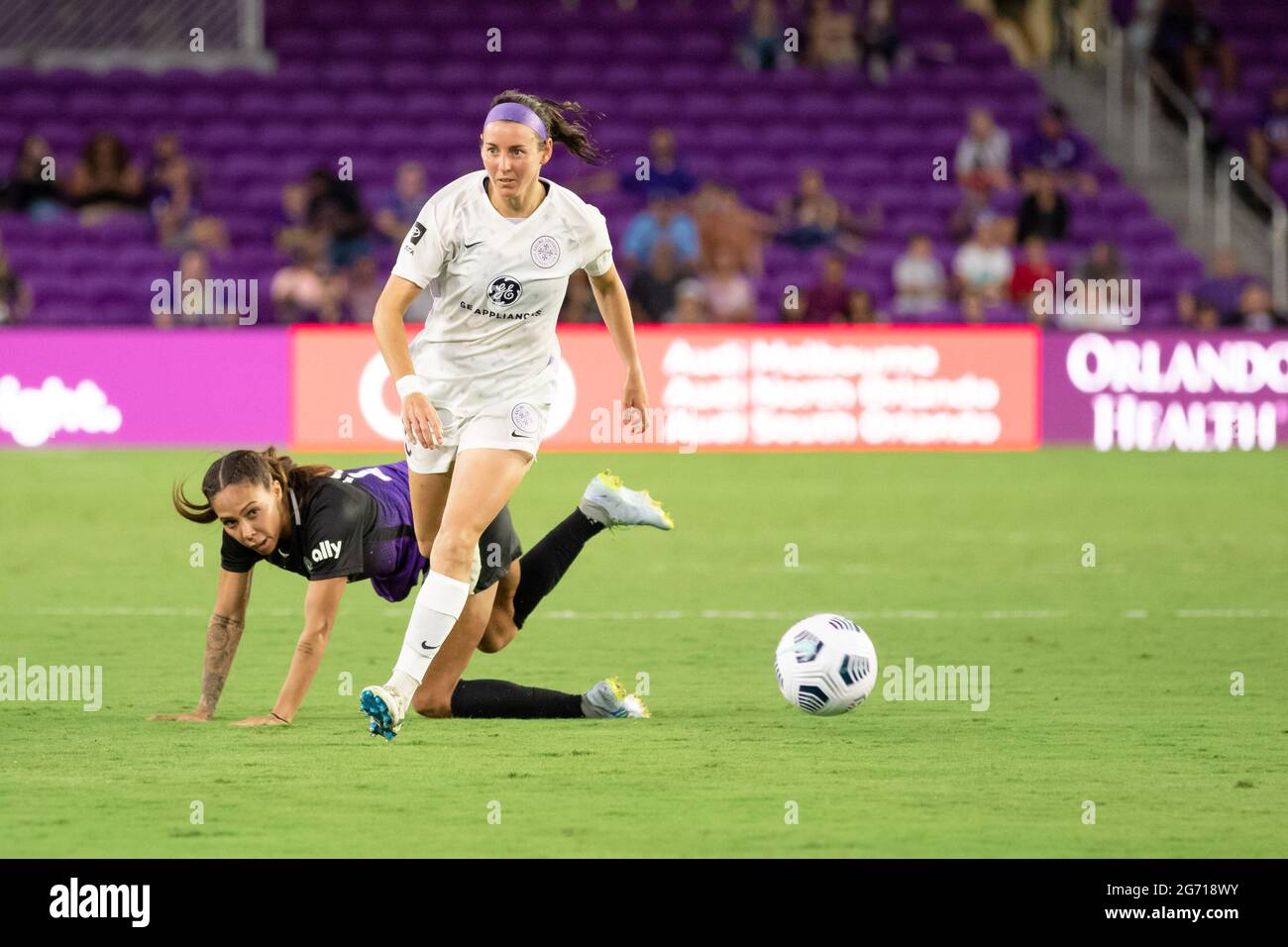 Orlando, USA. 10th July, 2021. Erin Simon (3 Racing Louisville) passes ...