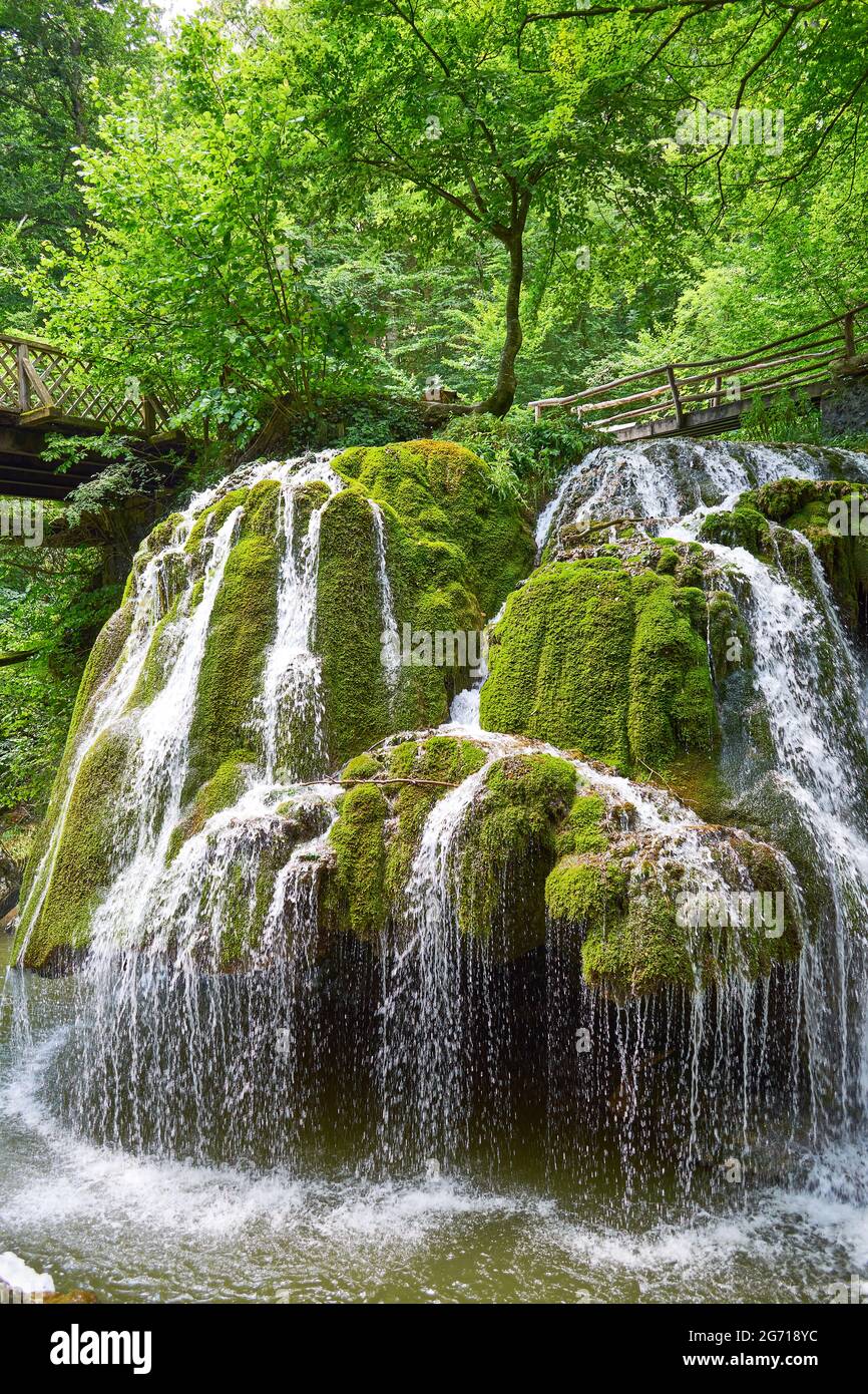 Bigar waterfall in Romania Cheile Nerei Stock Photo - Alamy