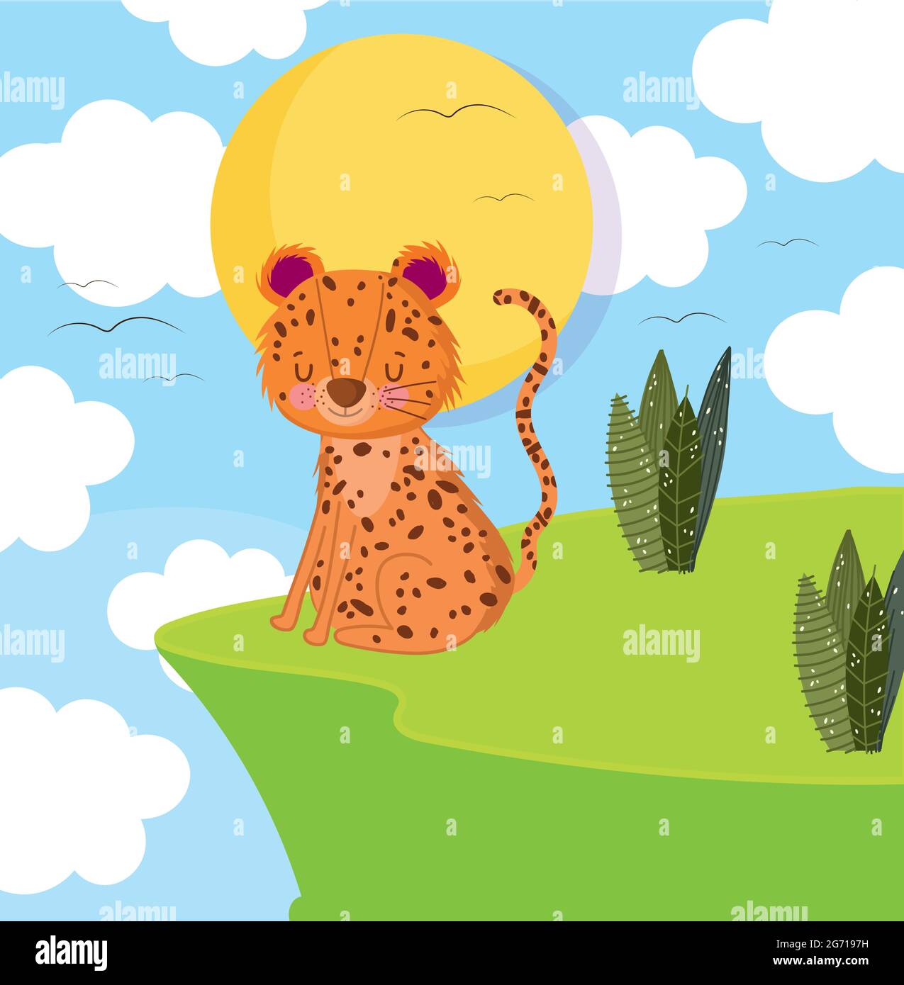 leopard feline cartoon Stock Vector Image & Art - Alamy
