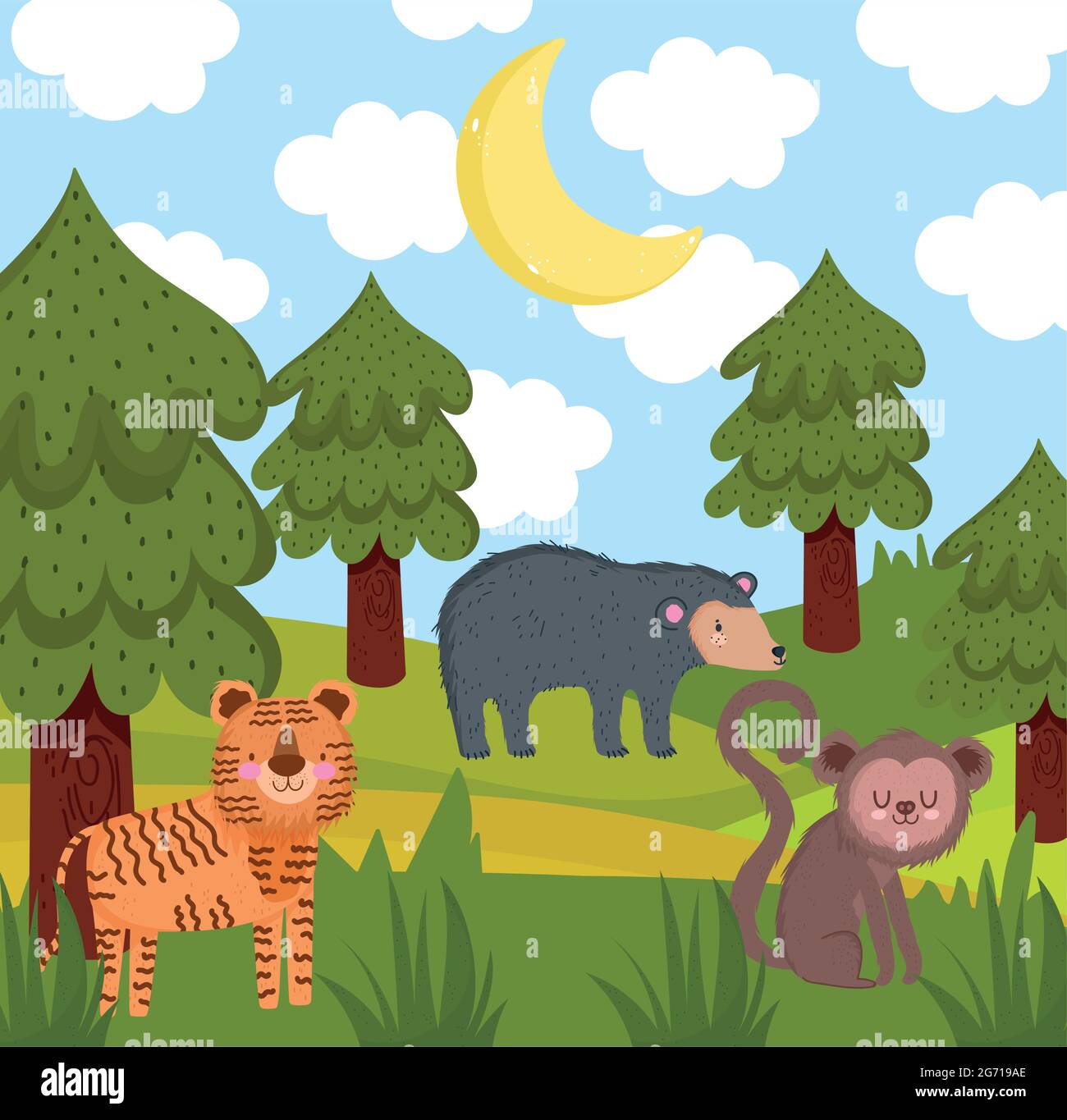 safari animals cartoon Stock Vector Image & Art - Alamy