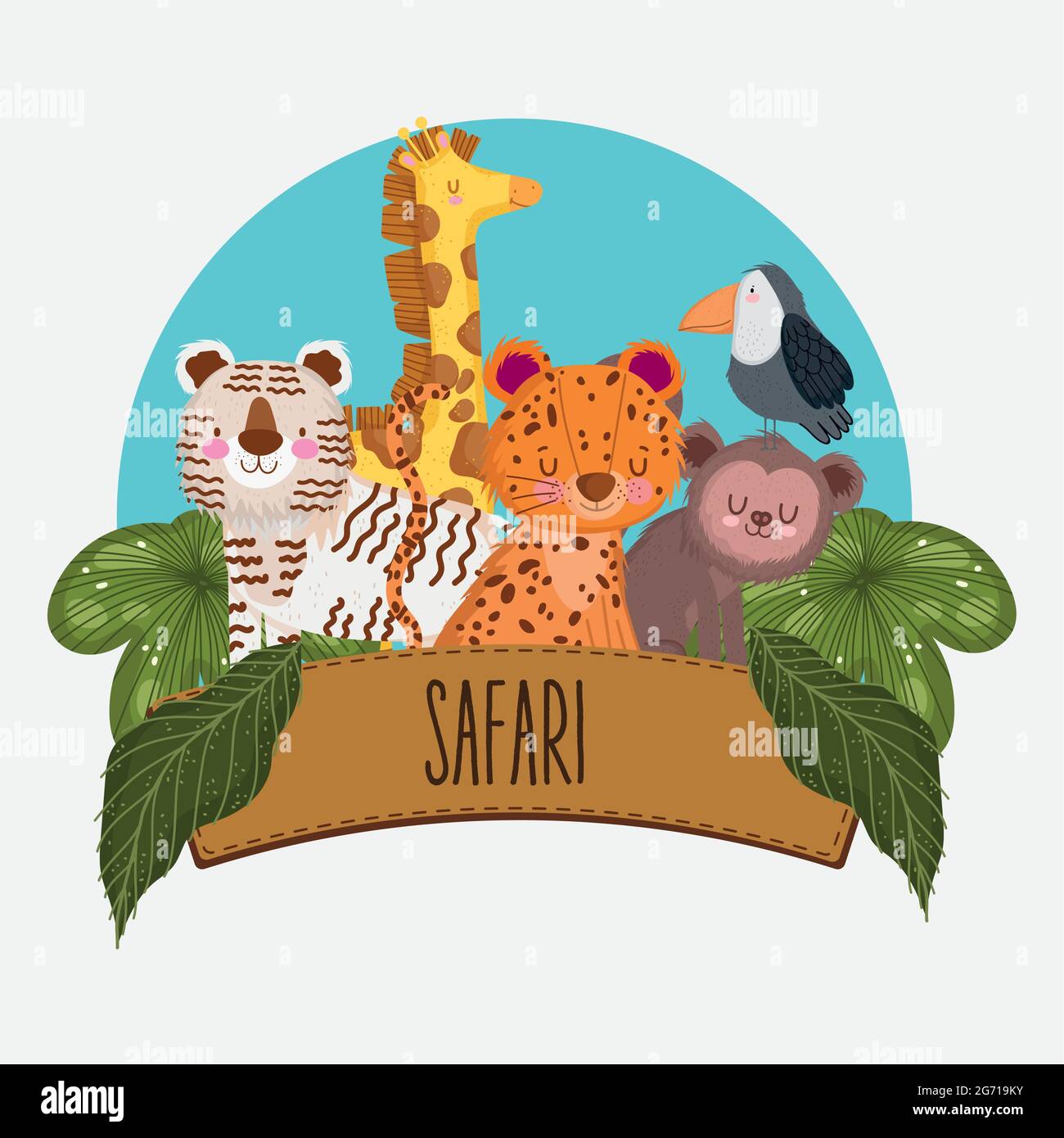 safari animals banner Stock Vector Image & Art - Alamy