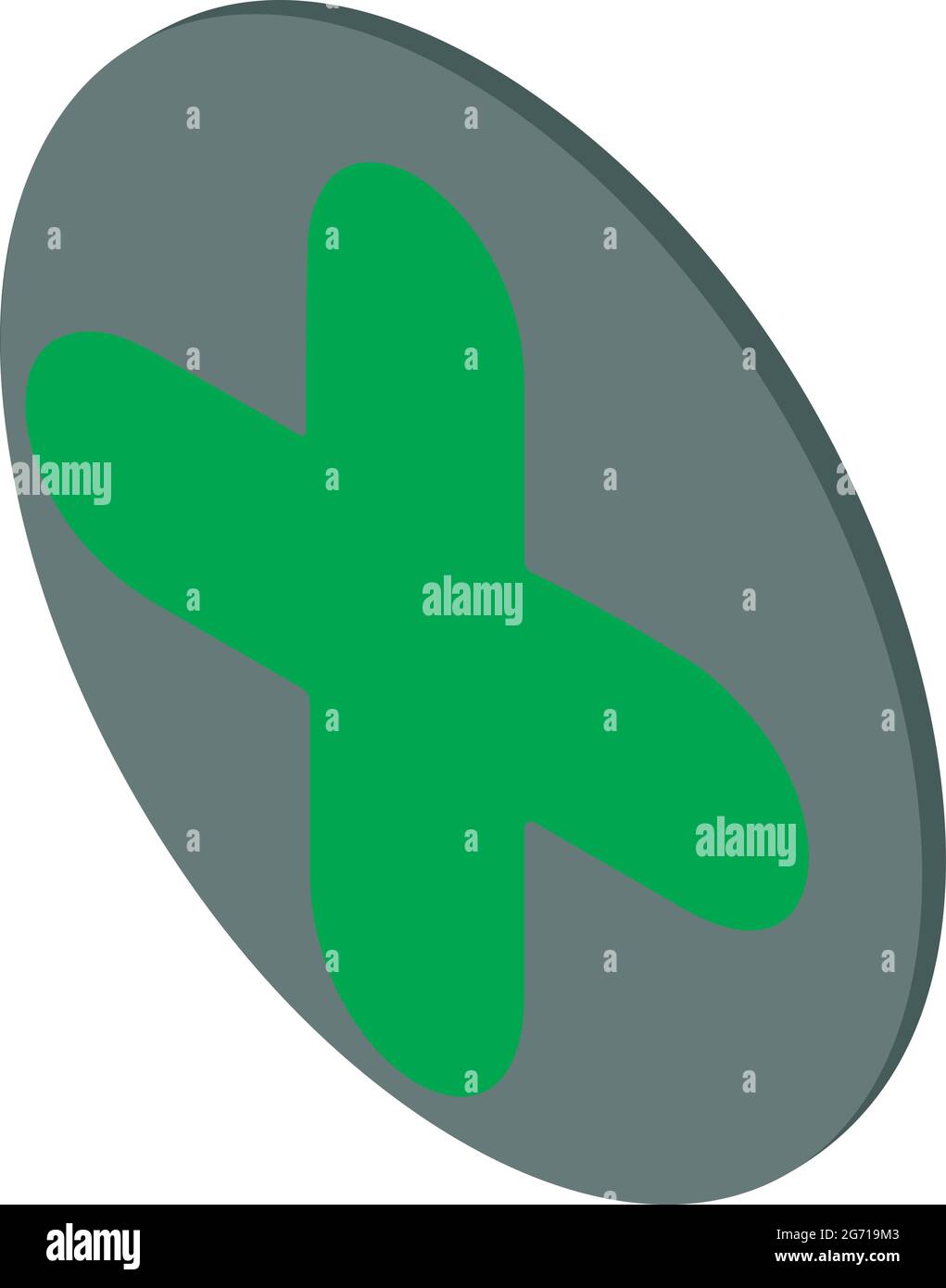 Green plus icon isometric vector. Rounded icon. Iconic symbol inside ...