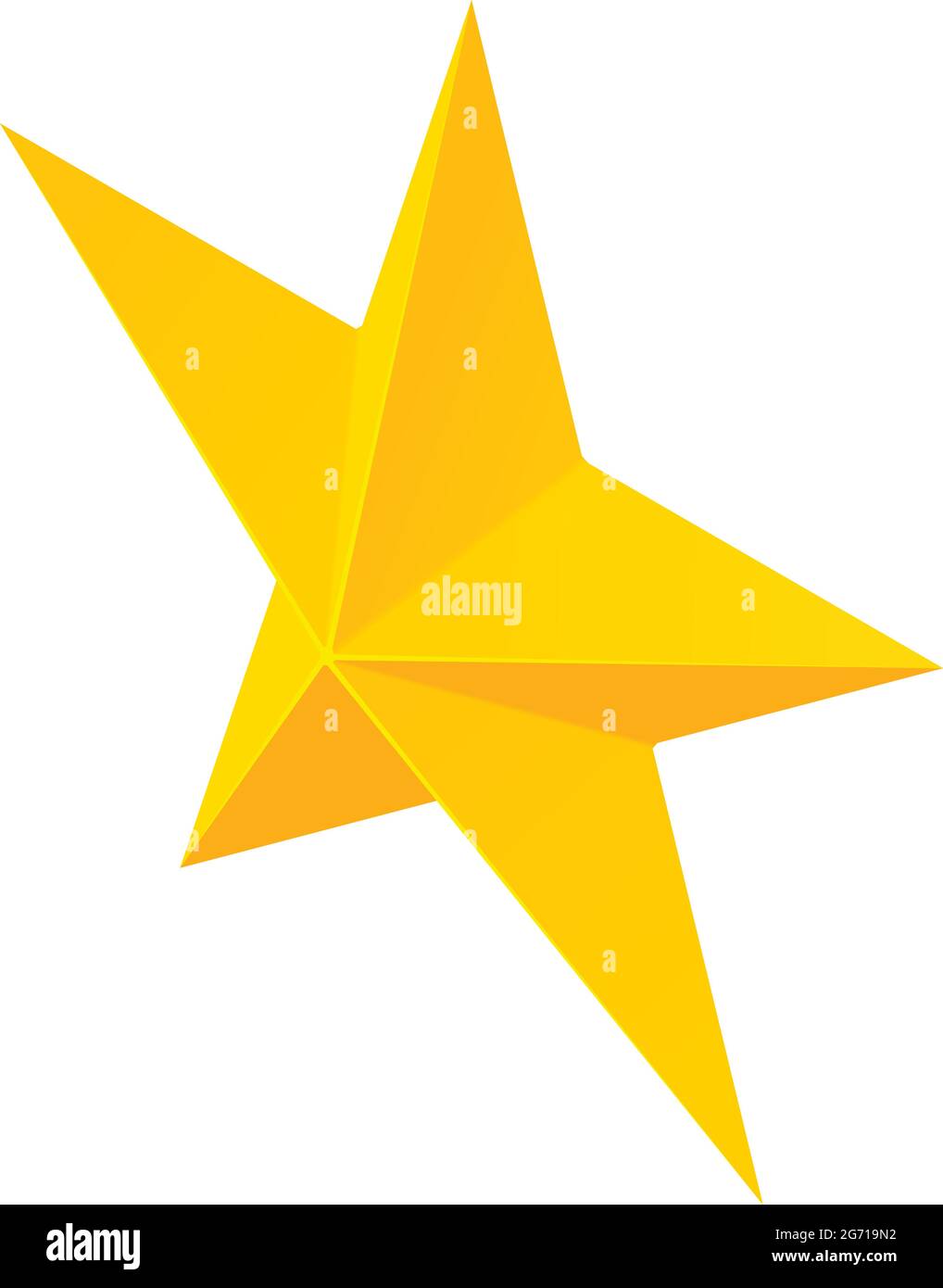 Golden star icon isometric vector. Five pointed yellow star. Insignia sign Stock Vector Image ...