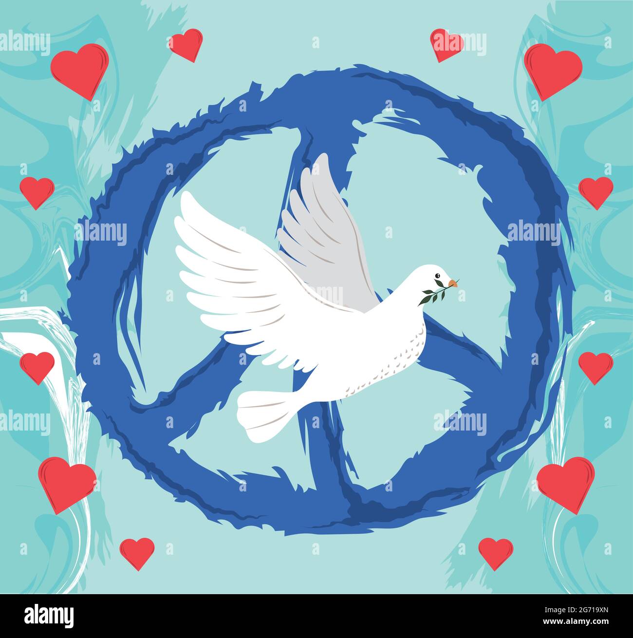 peace dove and sign Stock Vector Image & Art - Alamy