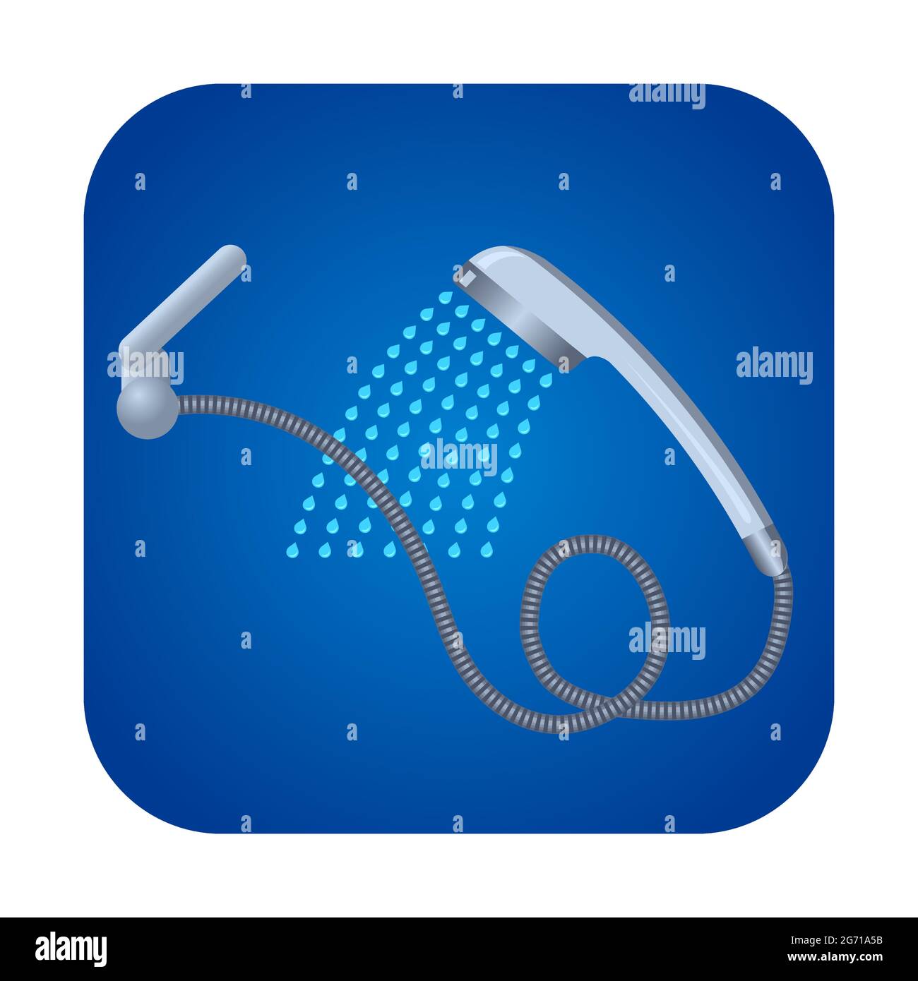 Illustration of the icon of a shower spraying the water Stock Vector ...