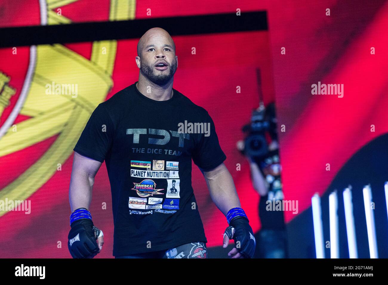 Paris, France. 09th July, 2021. Portuguese MMA fighter Falco before his ...