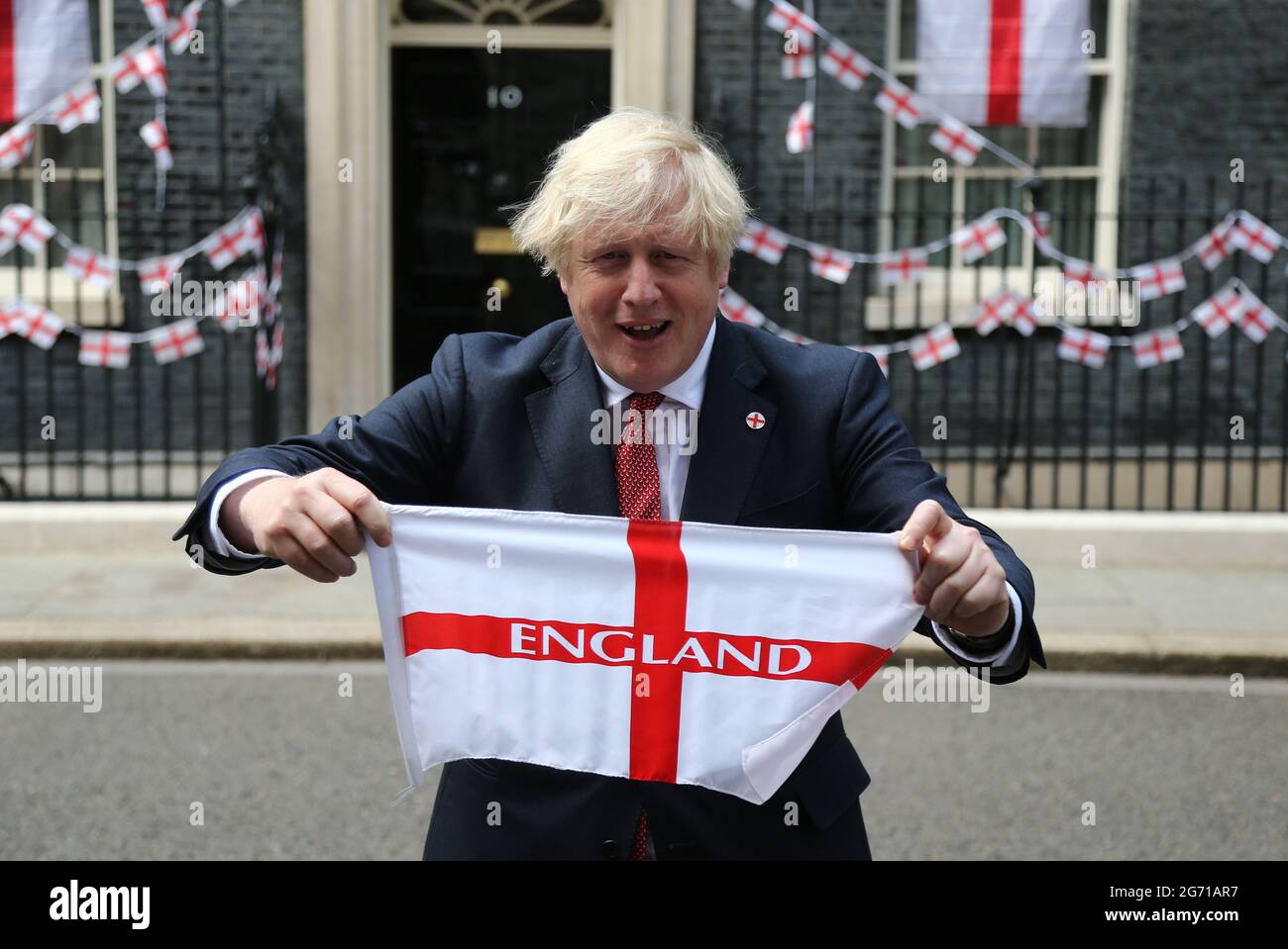 London, UK. 9th July, 2021. UK Prime Minister BORIS JOHNSON holds ...