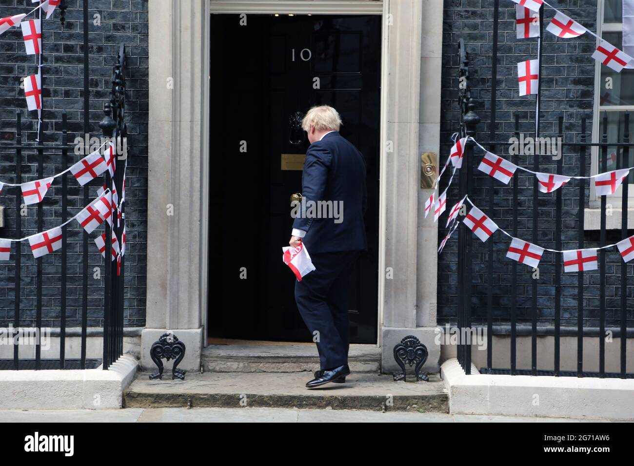 London, UK. 9th July, 2021. UK Prime Minister BORIS JOHNSON holds ...