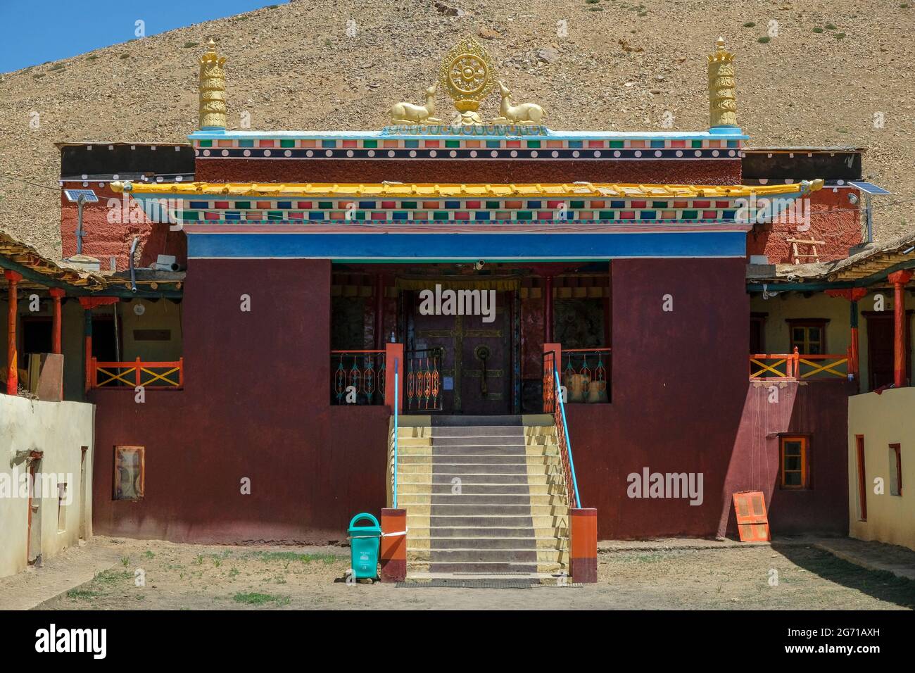 Komic, India - June 2021: Views of the Tangyud Monastery in Komic on ...