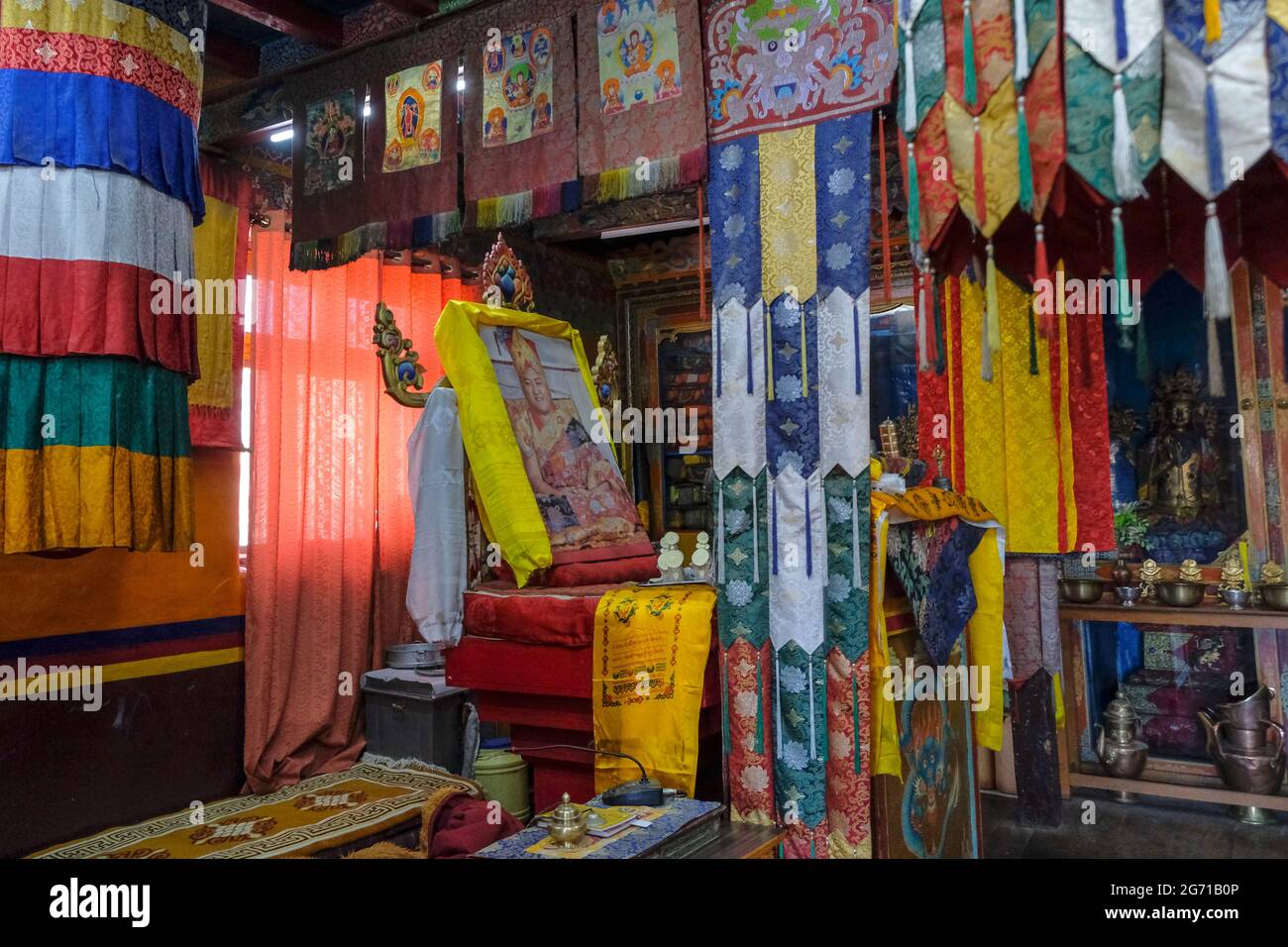 Komic, India - June 2021: Views of the Tangyud Monastery in Komic on ...