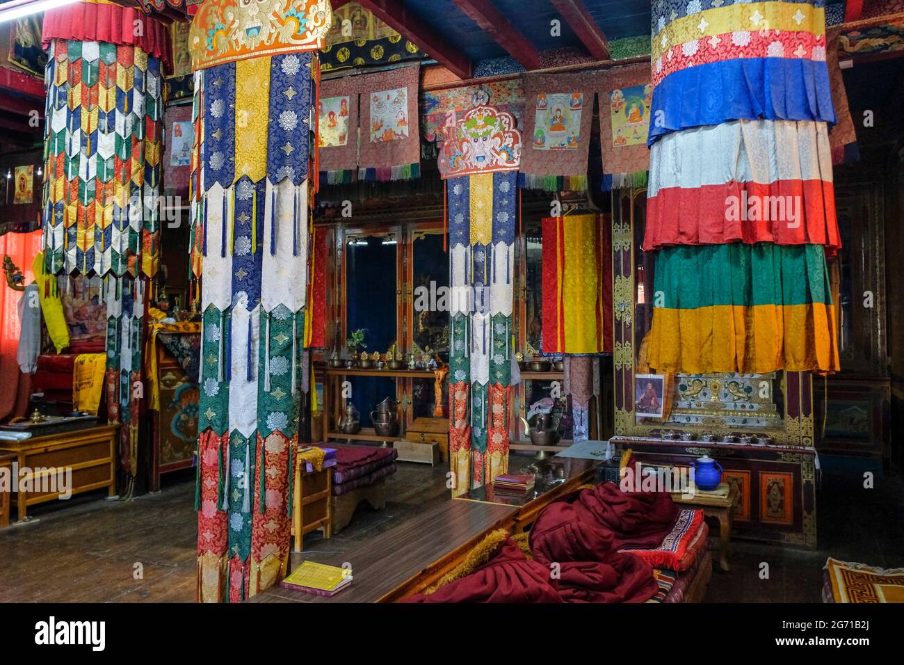Komic, India - June 2021: Views of the Tangyud Monastery in Komic on ...