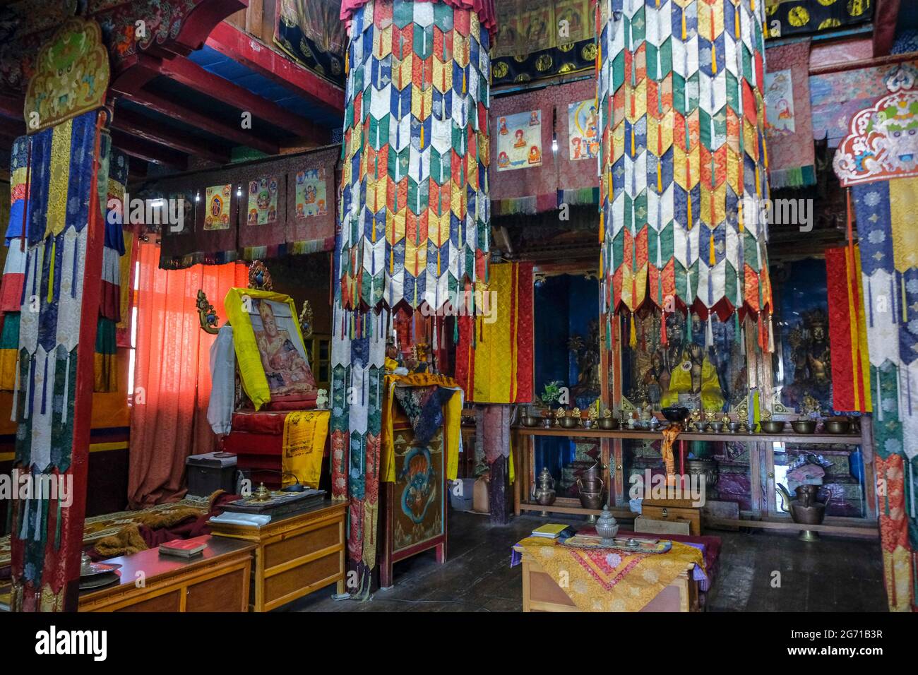Komic, India - June 2021: Views of the Tangyud Monastery in Komic on ...