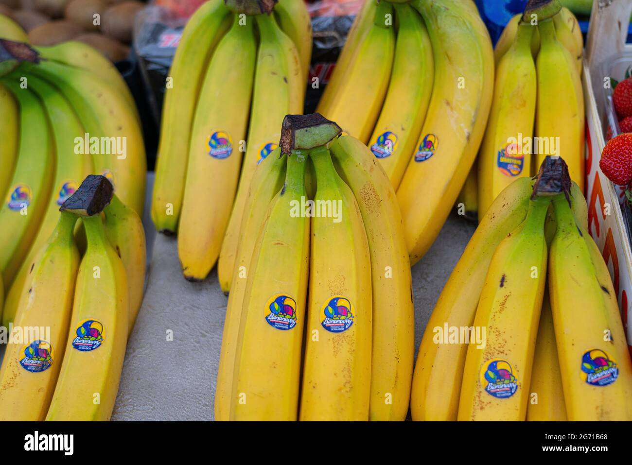 Batumi, Georgia - April 7, 2021: Bananas on the counter Stock Photo - Alamy