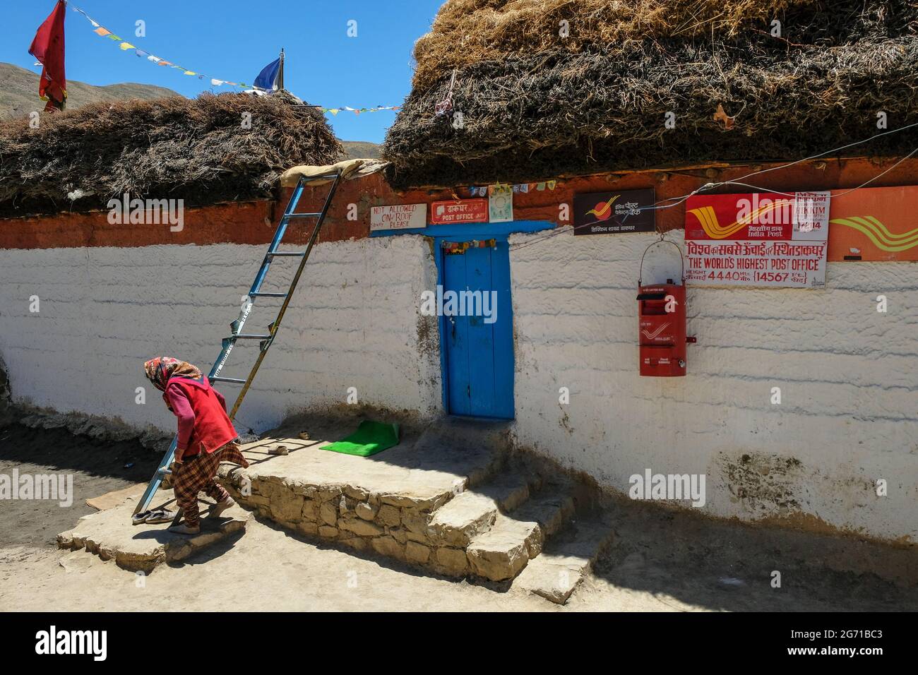 Hikkim, India - June 2021: View of Hikkim village in the Spiti valley ...