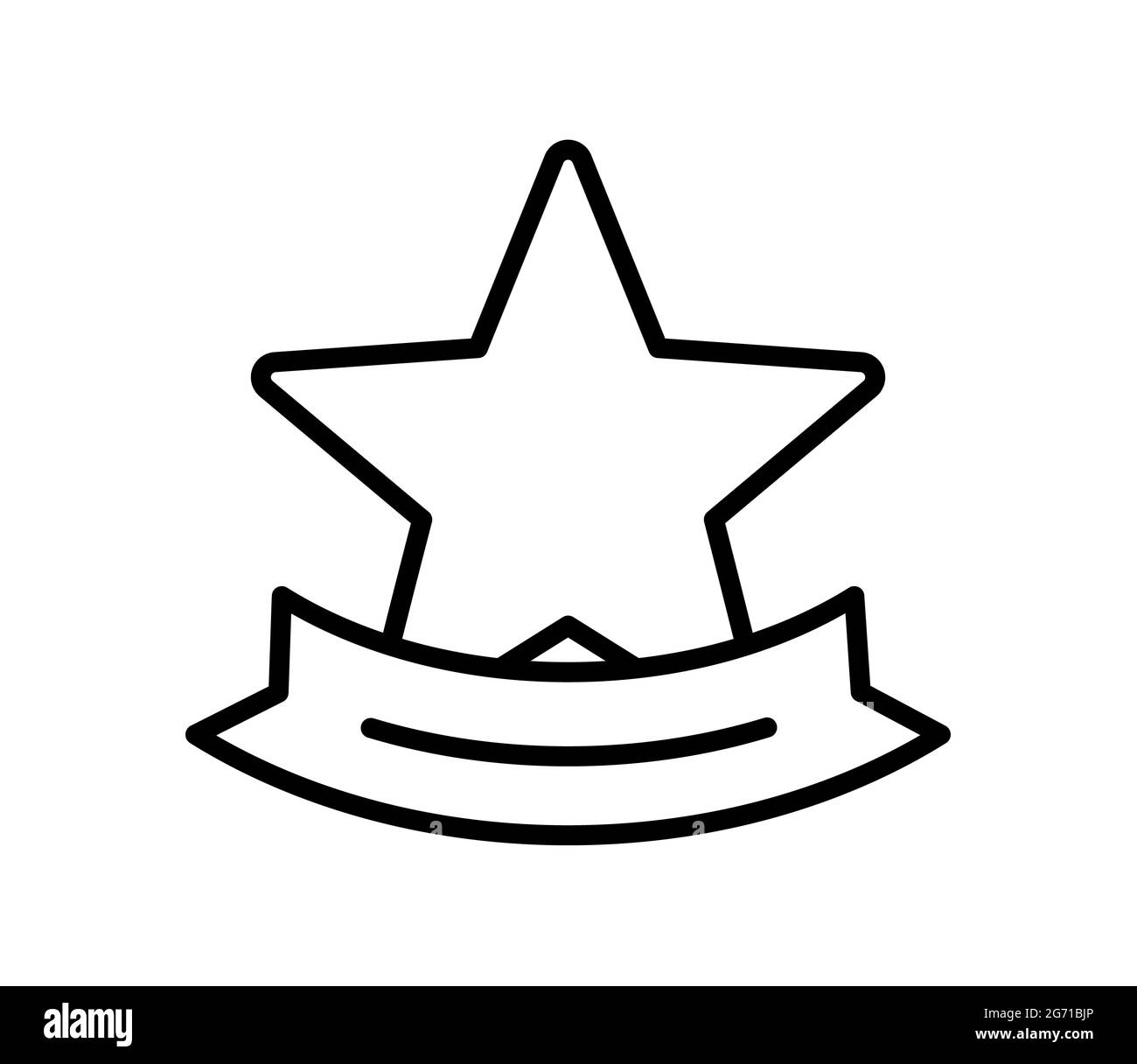 Gold star badge Black and White Stock Photos & Images - Alamy