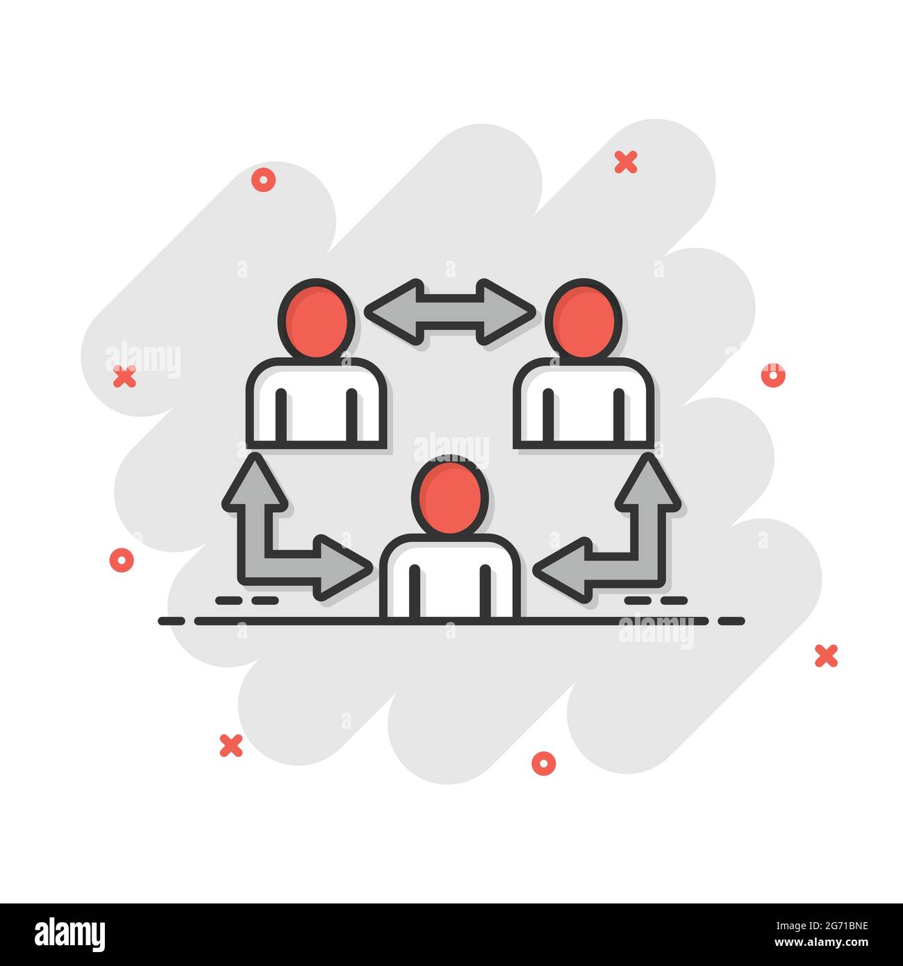 People communication icon in comic style. People cartoon vector ...