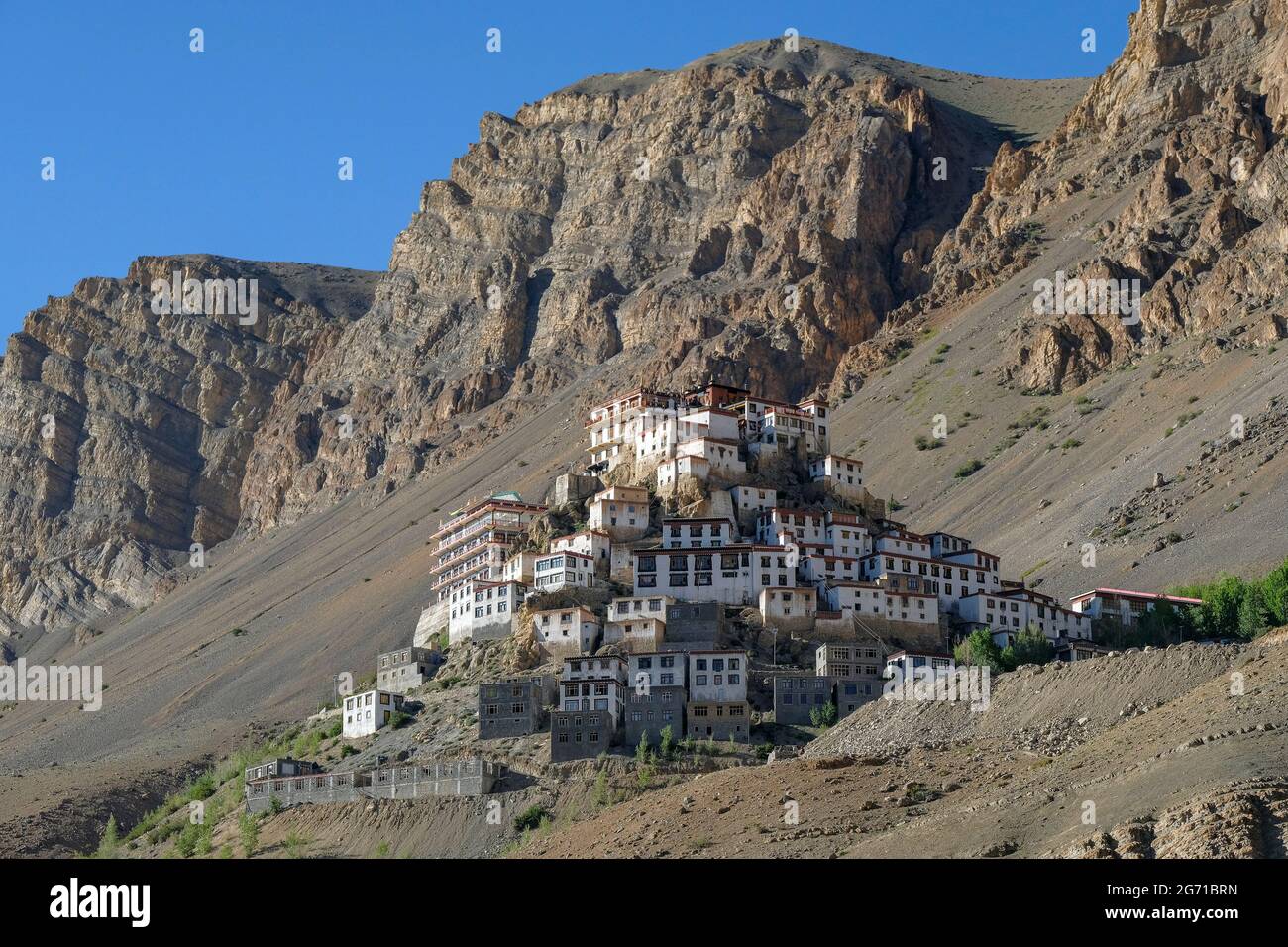 Kee, India - June 2021: Views of the Key Monastery in Kee on June 29 ...
