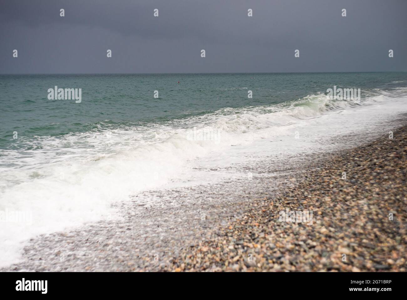 Natural sea background with the waves of Black sea in adjara region of ...
