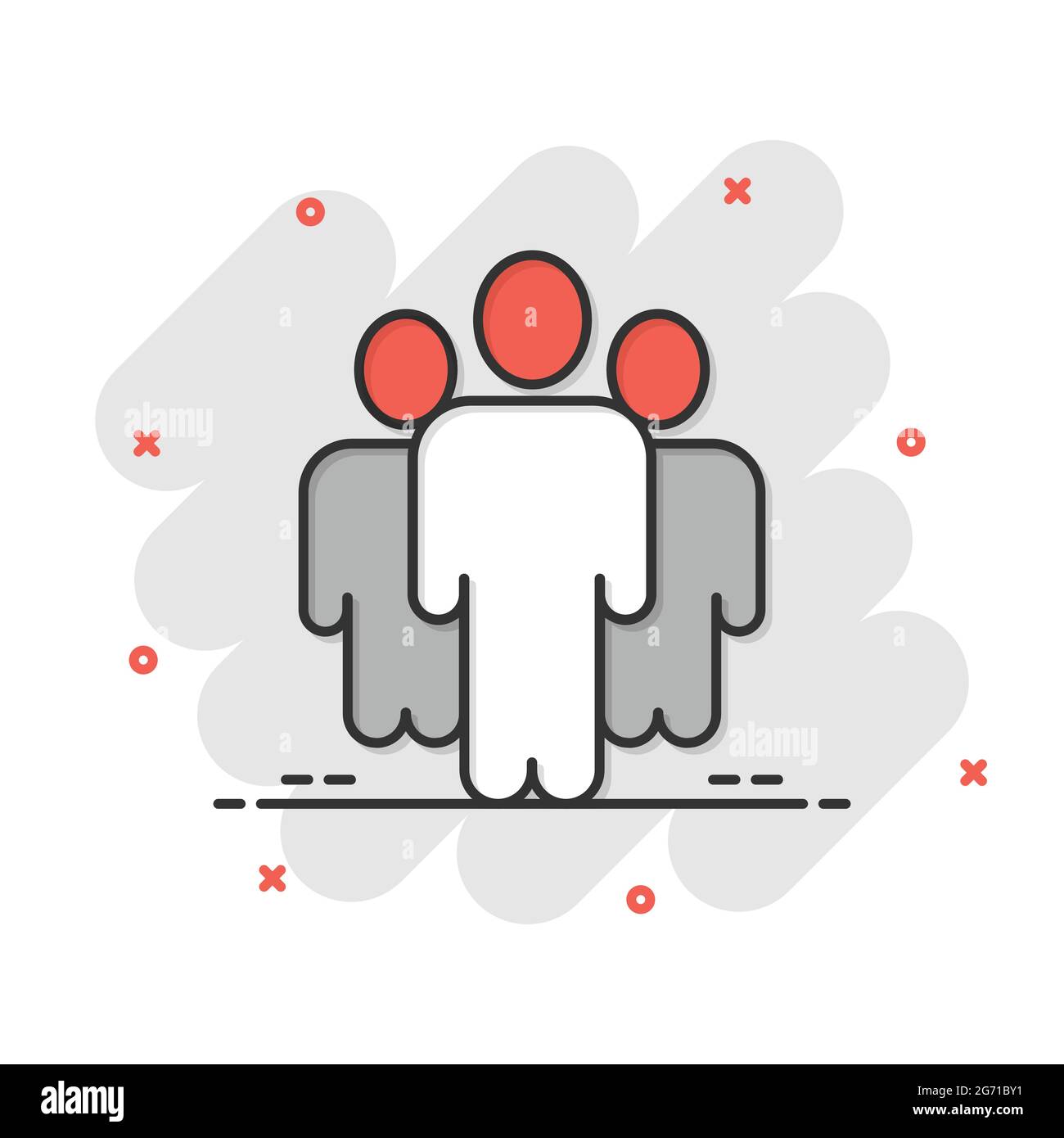 People communication icon in comic style. People cartoon vector ...