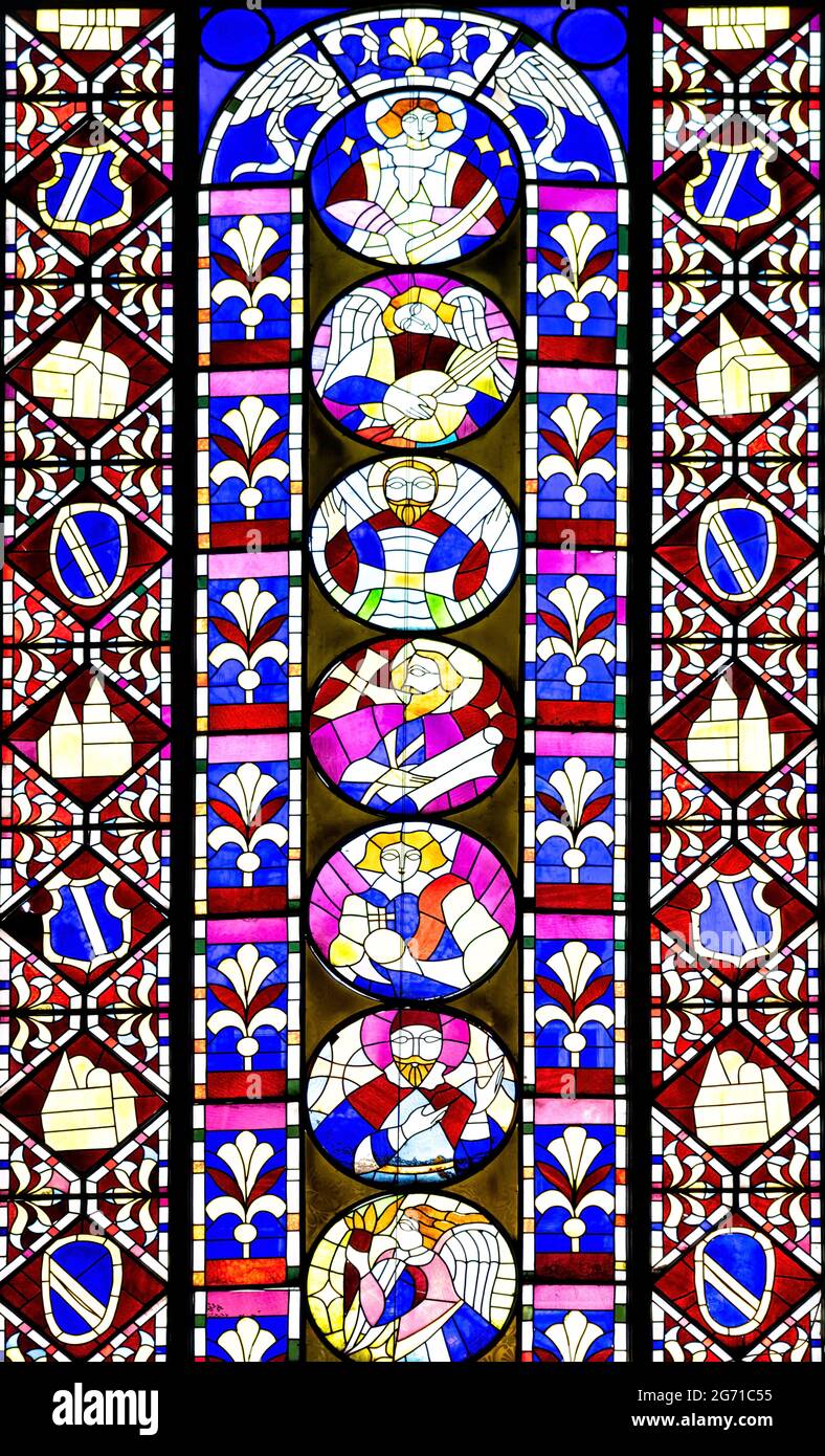 Batumi, Georgia - April 7, 2021: Stained glass windows in the Cathedral ...