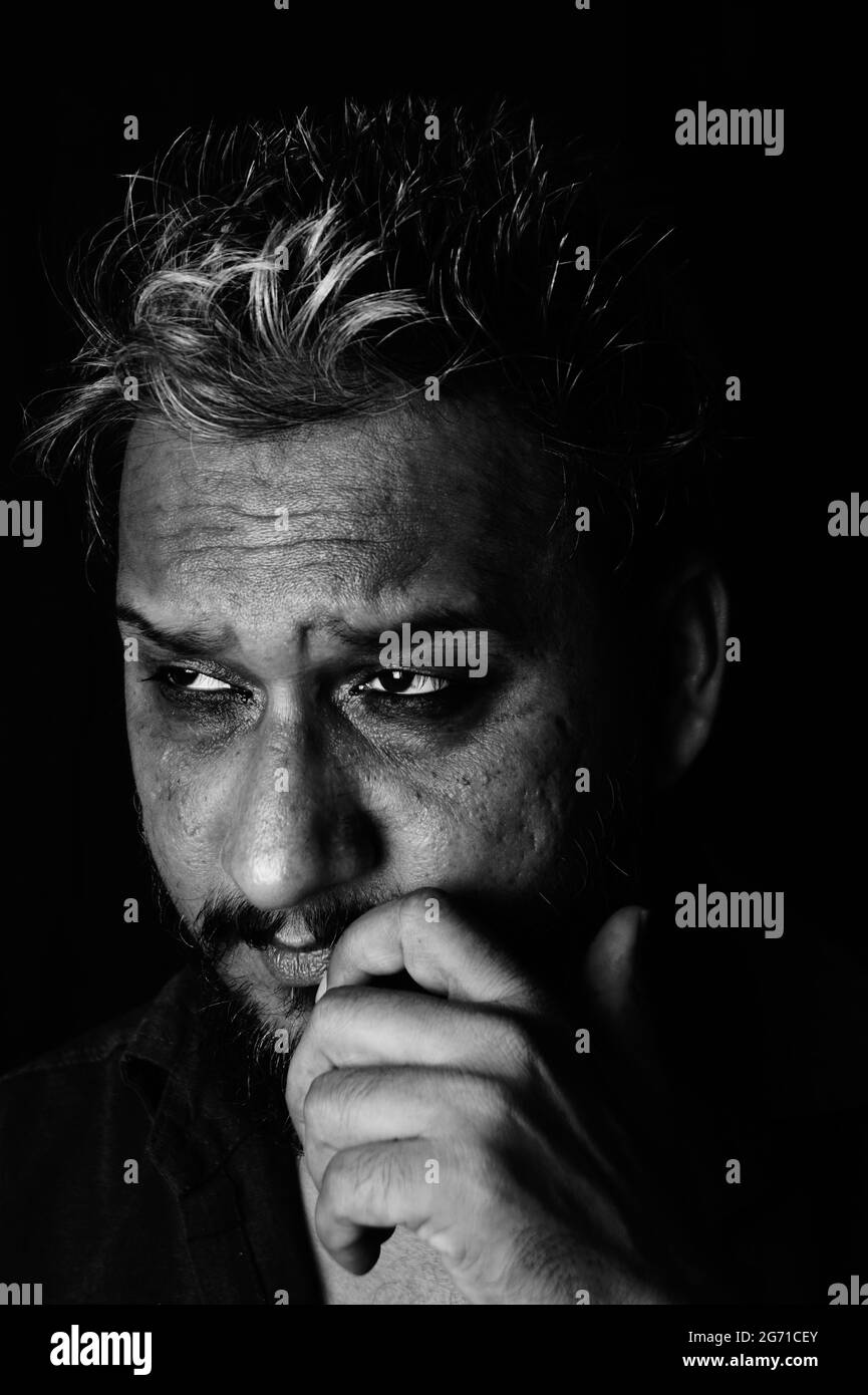 Strange looking man Black and White Stock Photos & Images - Alamy