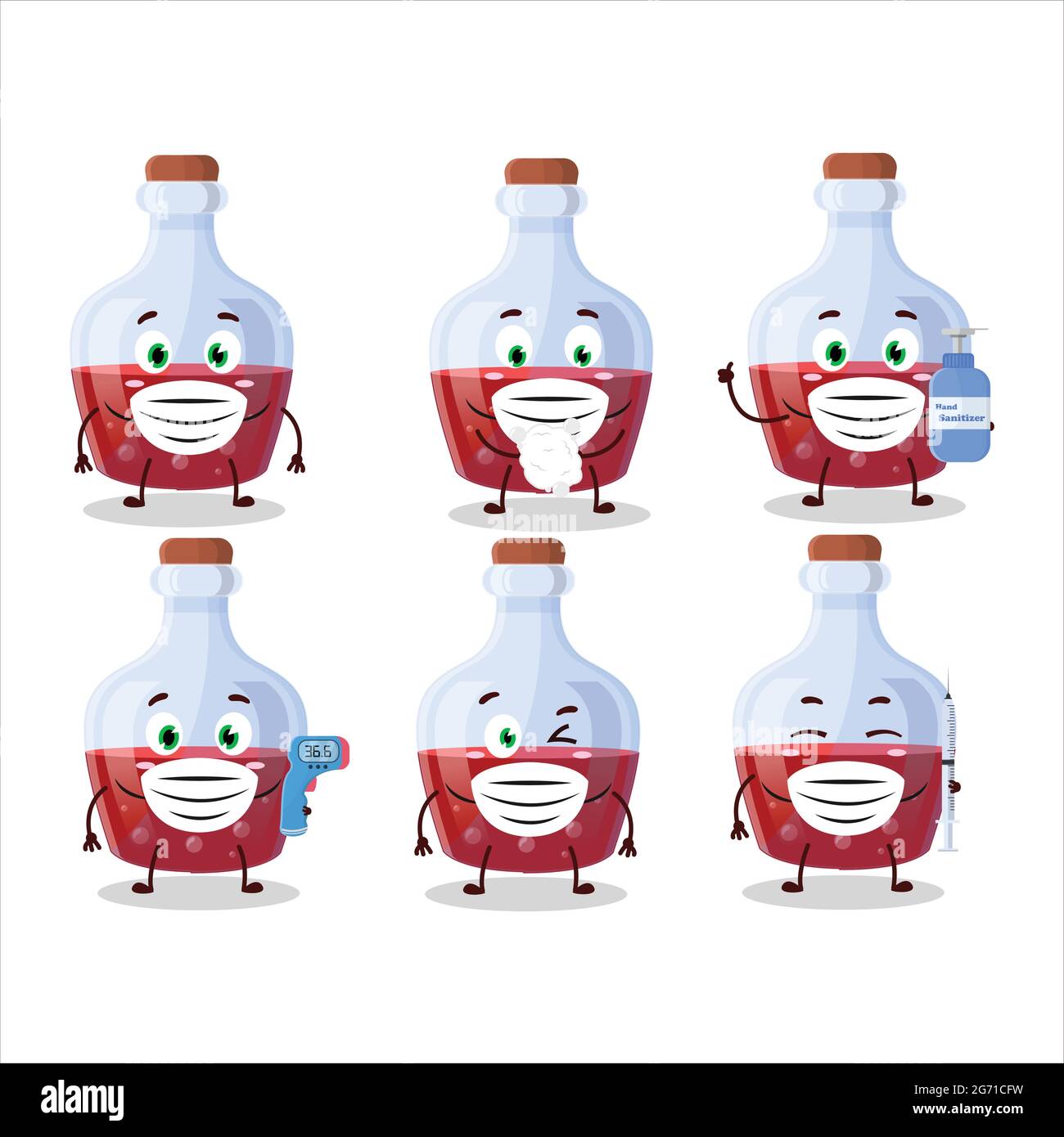 A picture of red magic potion cartoon design style keep staying healthy ...