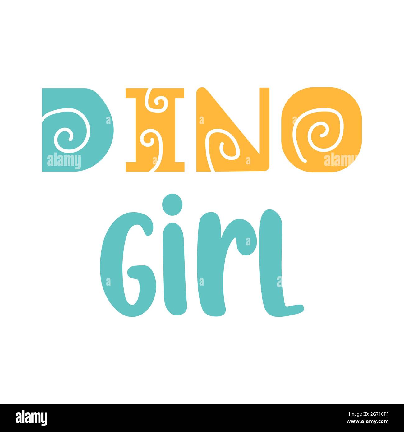 dino-girl-quote-t-shirt-print-vector-illustration-stock-vector-image