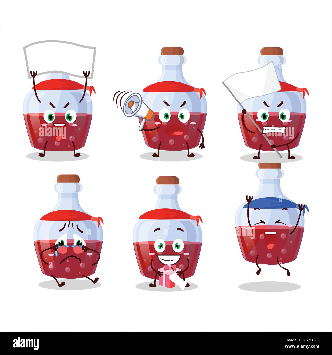 Mascot design style of red magic potion character as an attractive ...