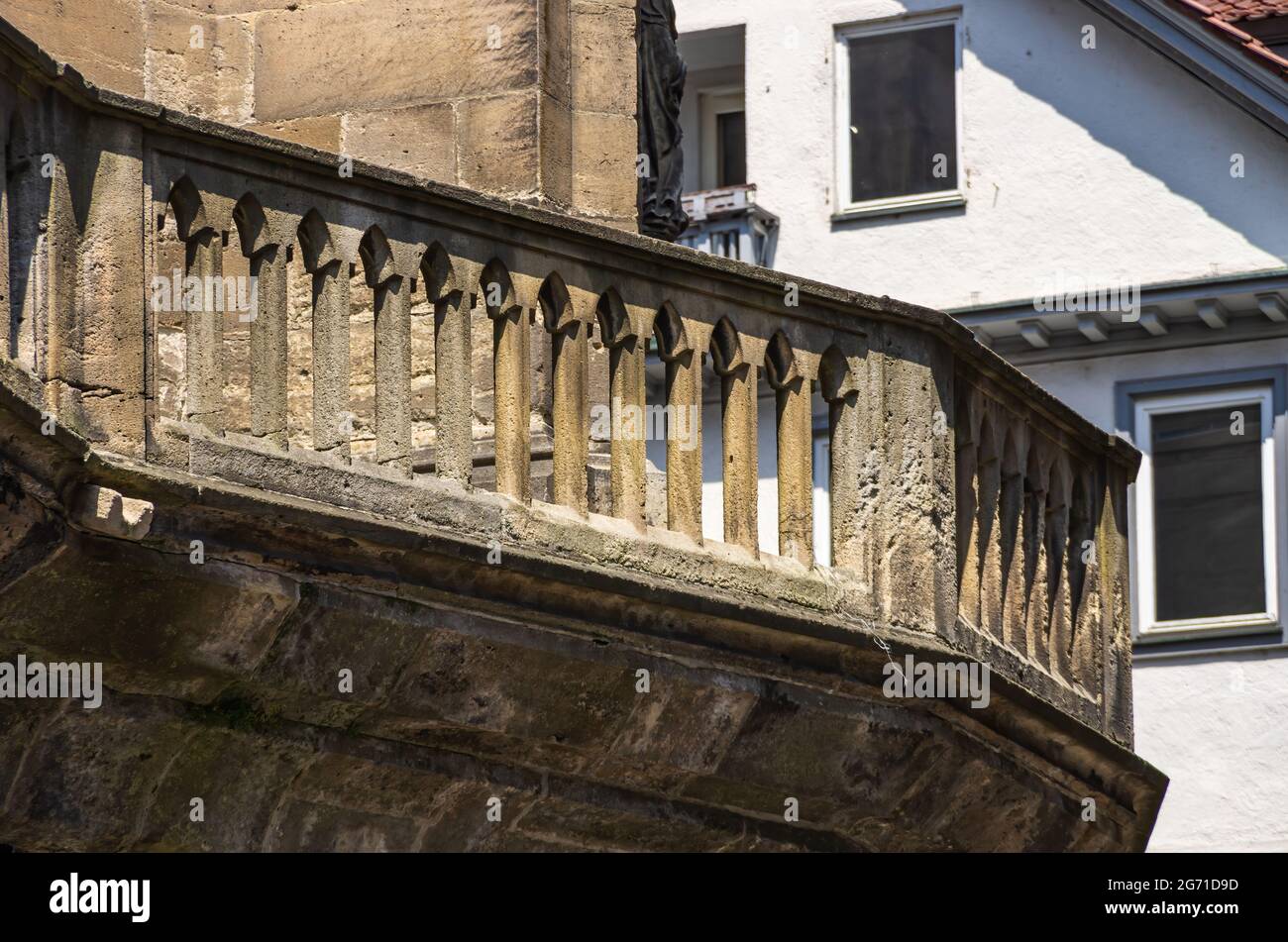 Balustrade in the exterior of the Collegiate Church of St. George in ...