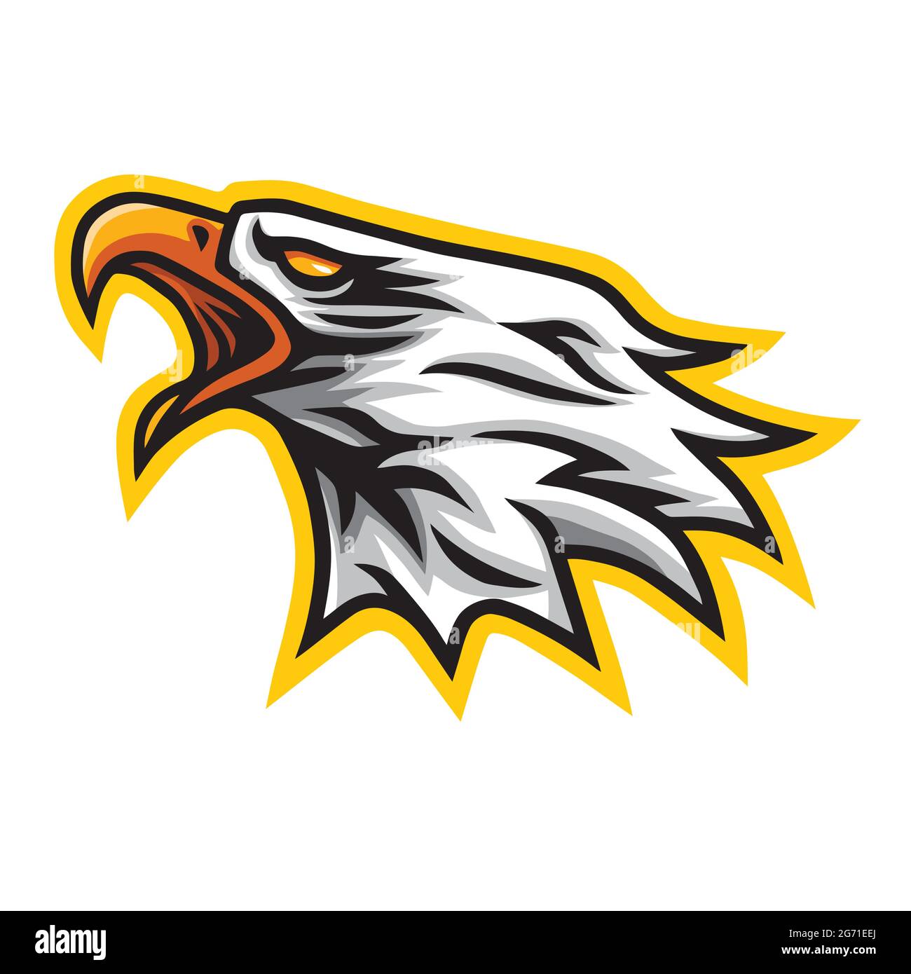 Eagle Scream Mascot Vector Logo Sign Stock Vector Image & Art - Alamy
