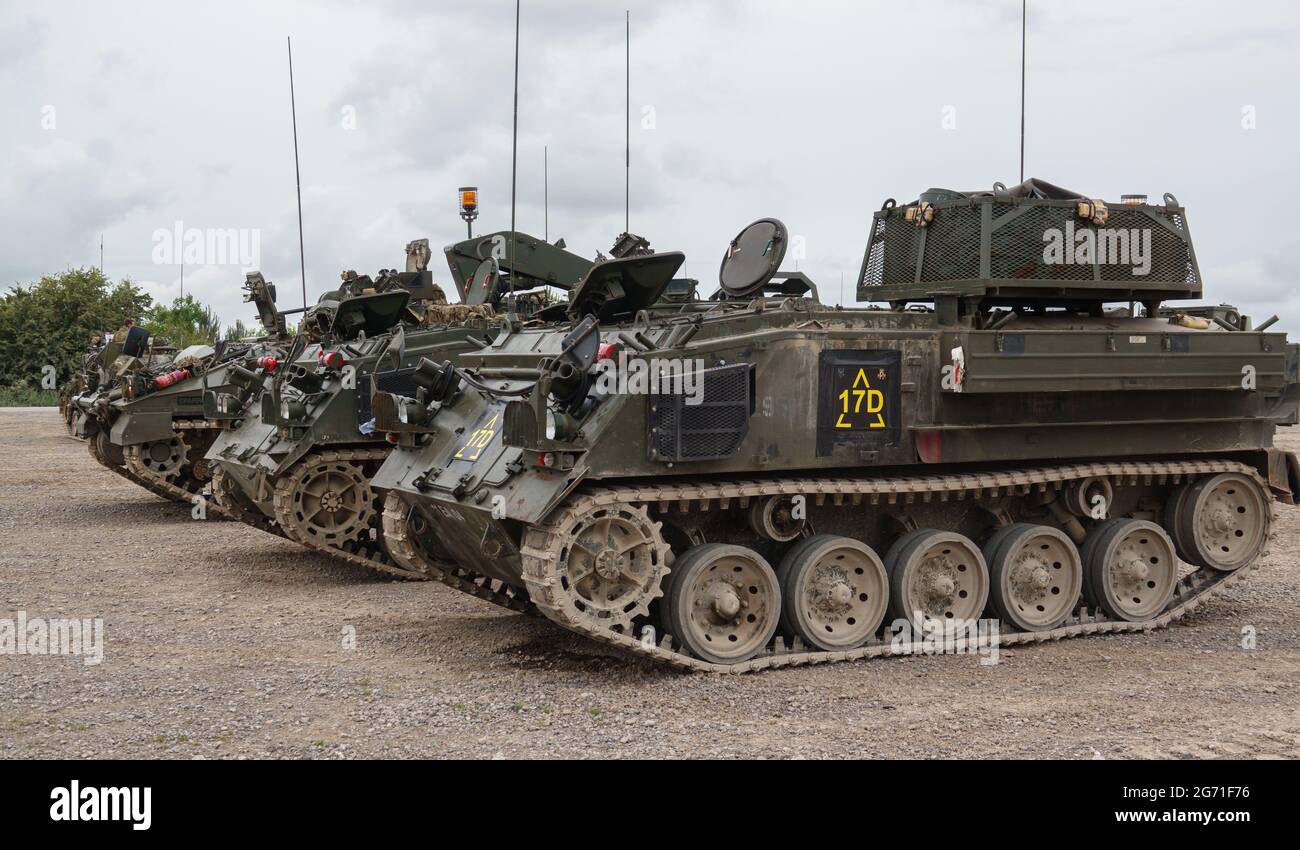 army FV432 Bulldog armored personnel carrier on exercise on Salisbury ...