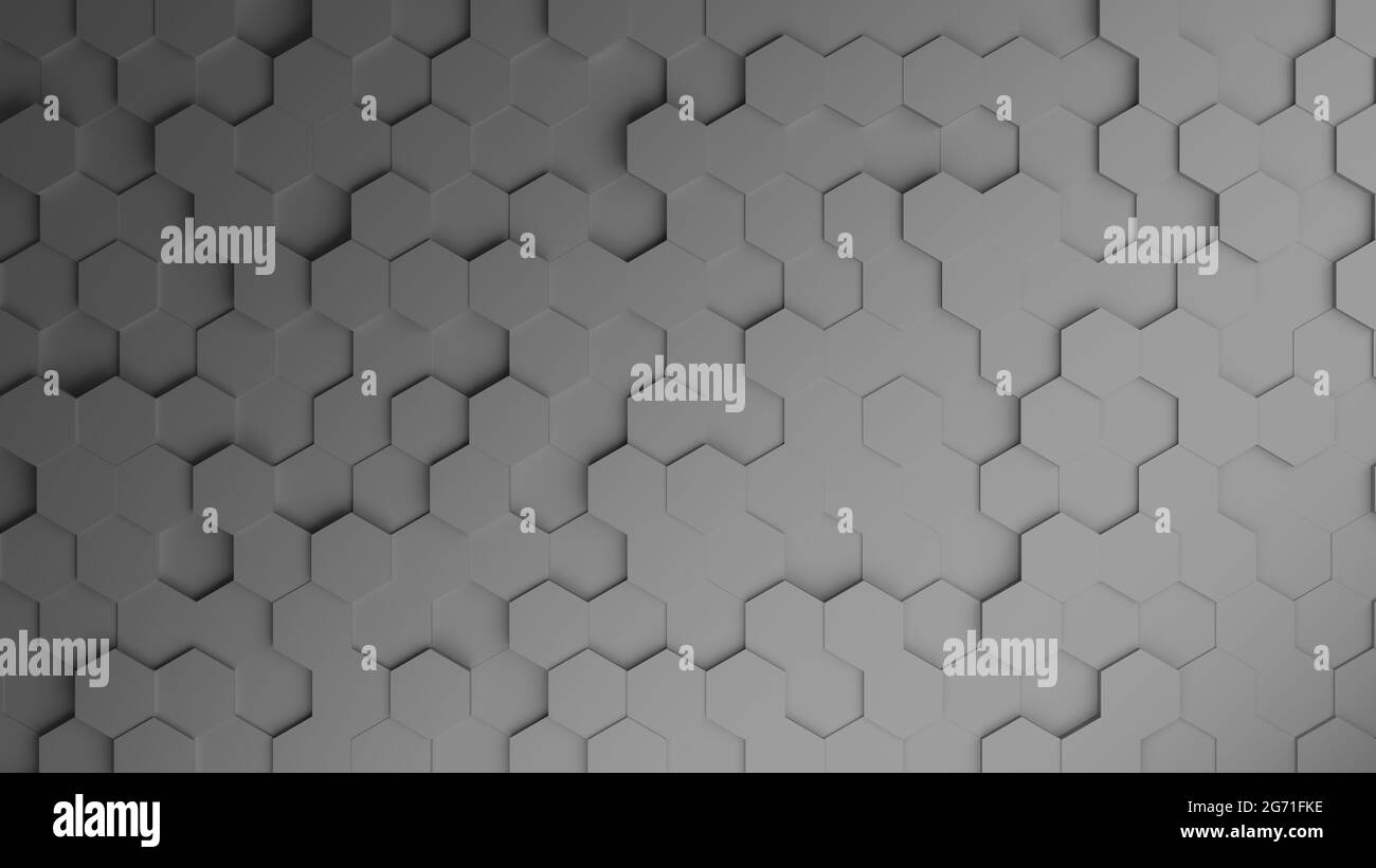 Seamless hexagon gray pattern used as a wallpaper or background Stock ...
