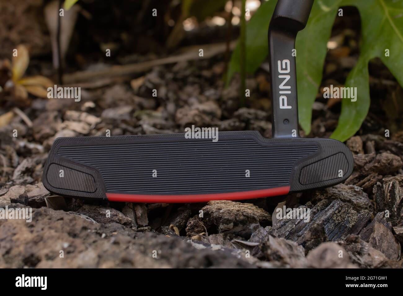 Beautiful putter promotion for a golf shop in Hawaii Stock Photo - Alamy