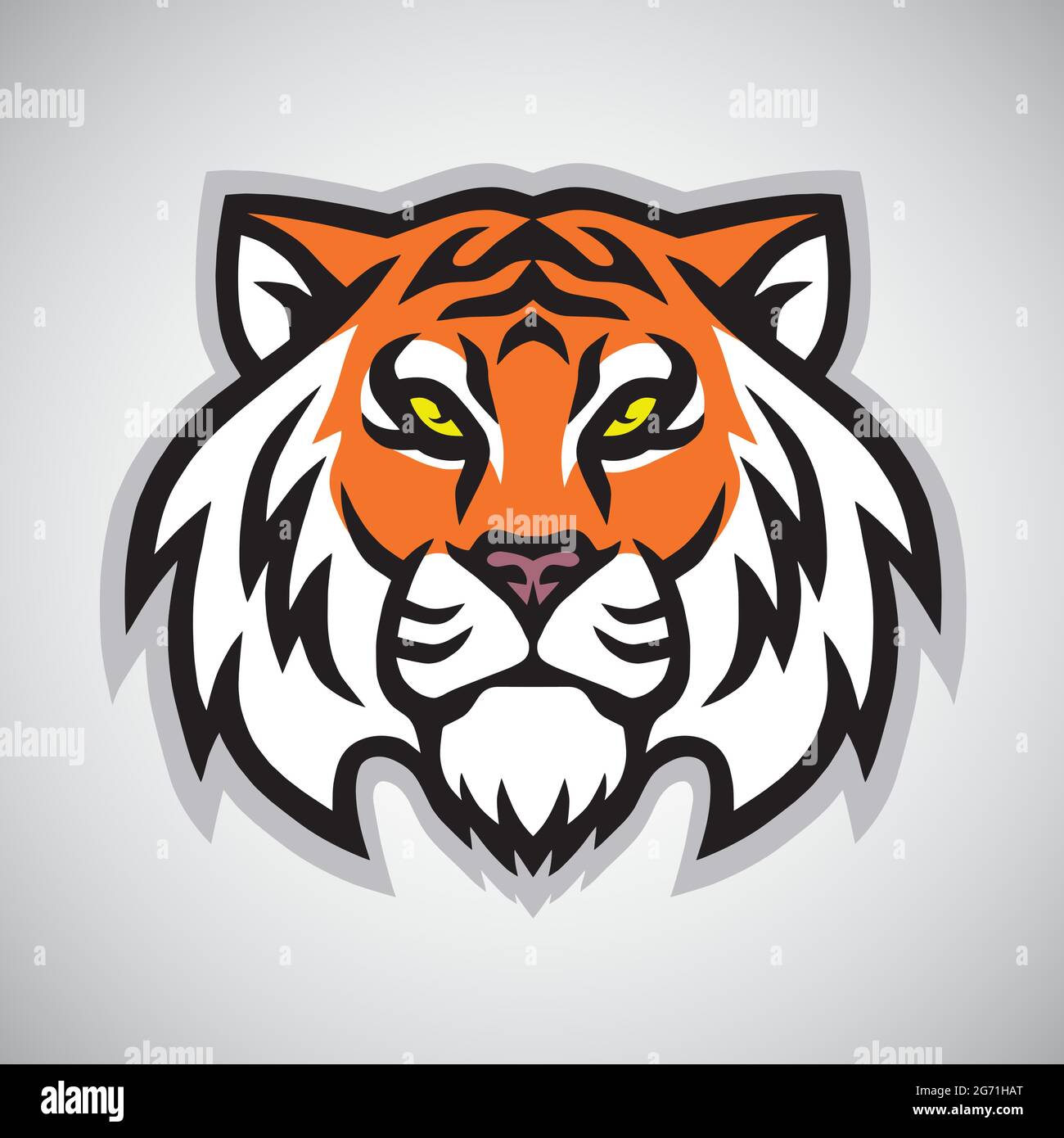 Tiger Head Logo Template Vector Mascot Design Illustration Stock Vector ...