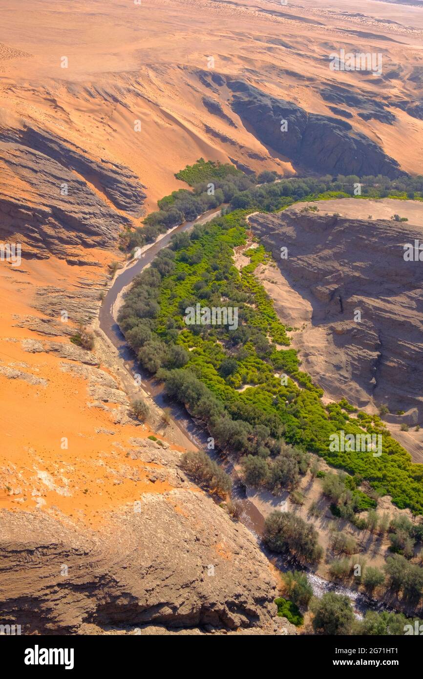 Skeleton Coast aerial of Kuiseb River. Namibia, Africa Stock Photo - Alamy