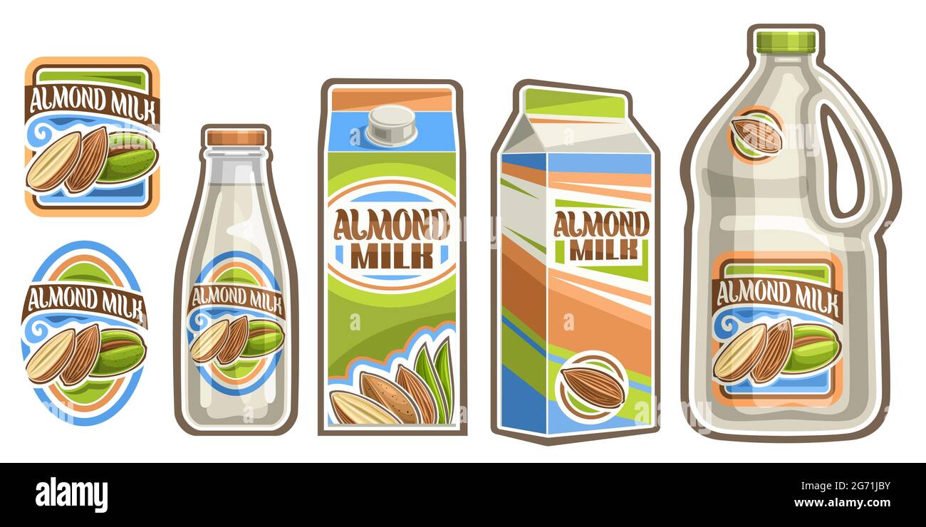Gallon milk label Stock Vector Images - Alamy