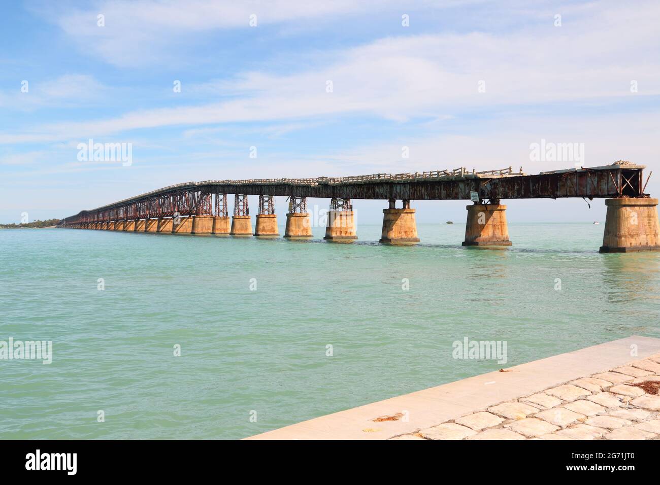 The old Seven Mile Bridge in Key West, Florida, USA Stock Photo - Alamy