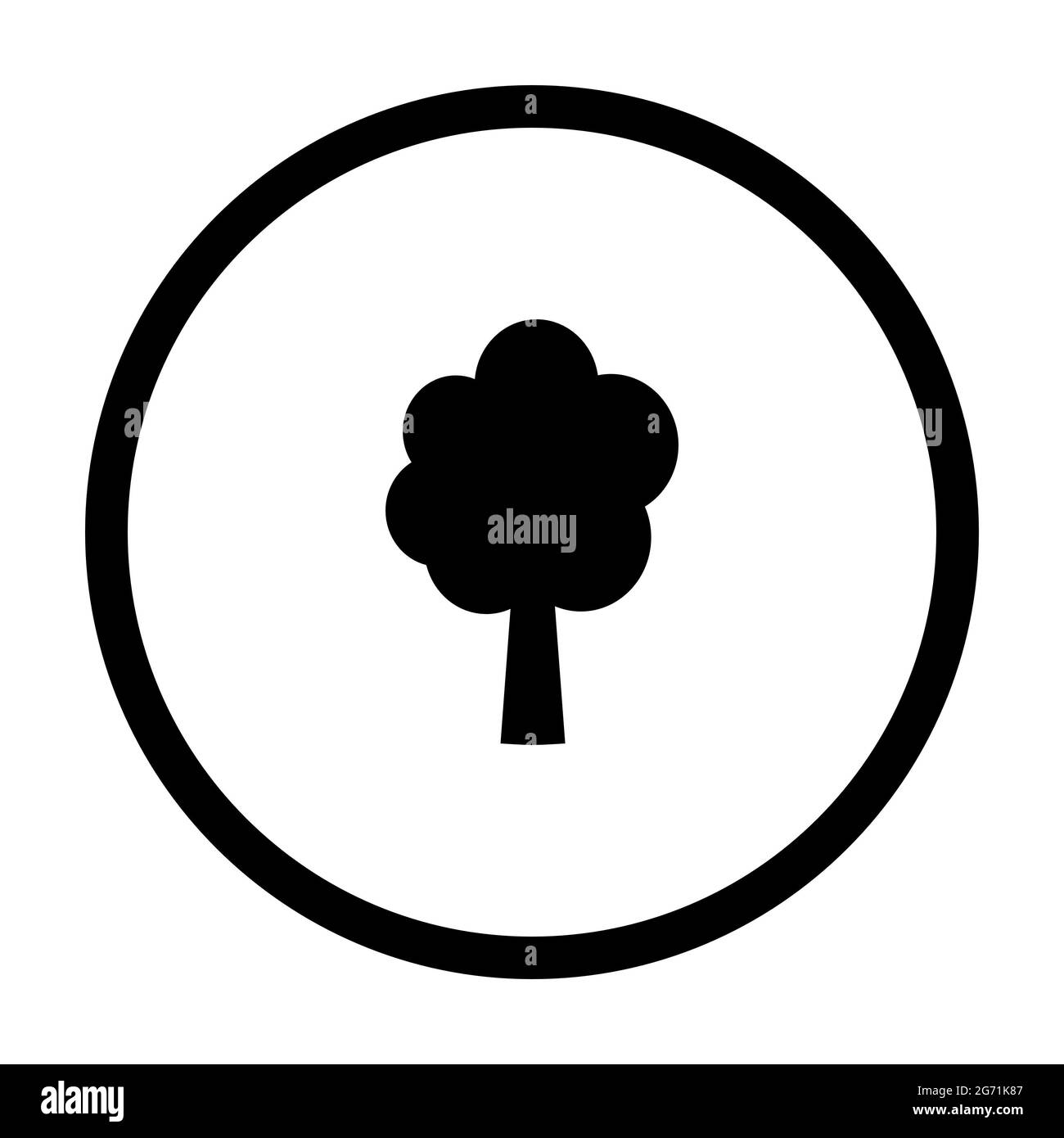 Tree and circle Stock Photo - Alamy