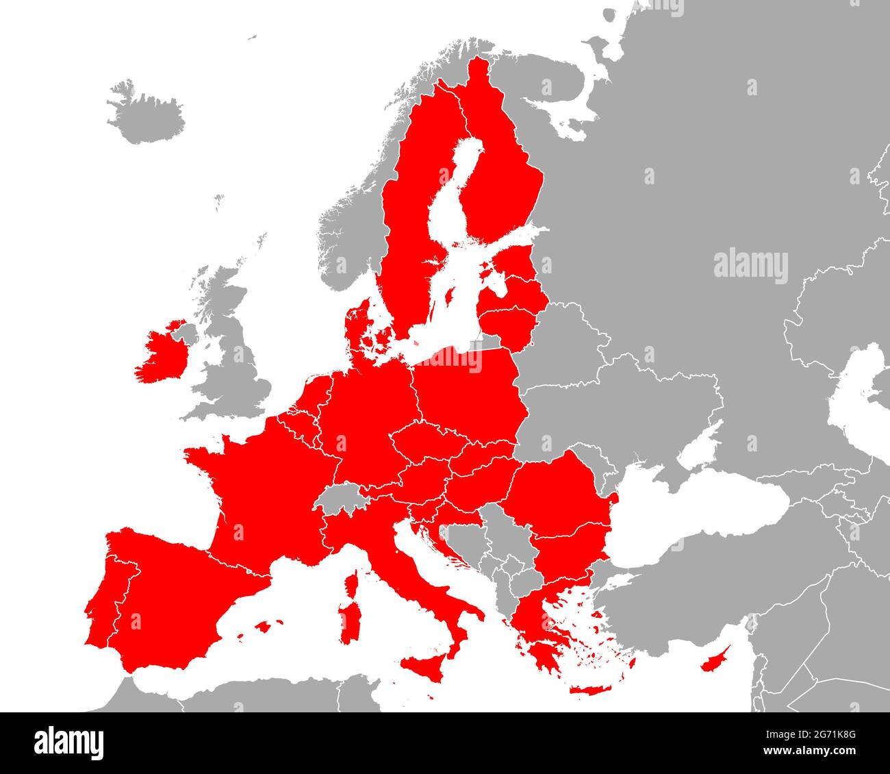 Map of the European Union in Europe Stock Photo - Alamy