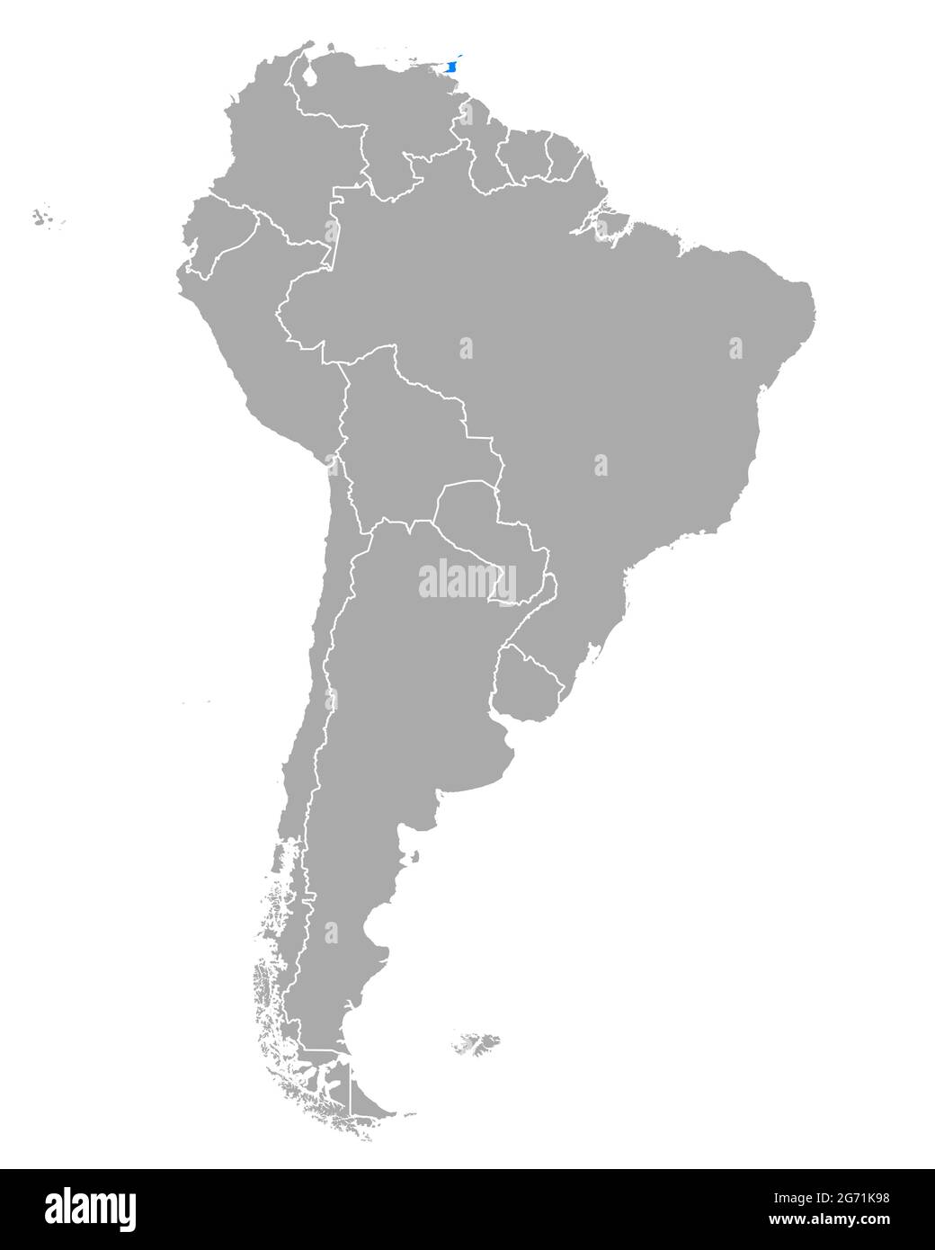 Map of Trinidad and Tobago in South America Stock Photo - Alamy