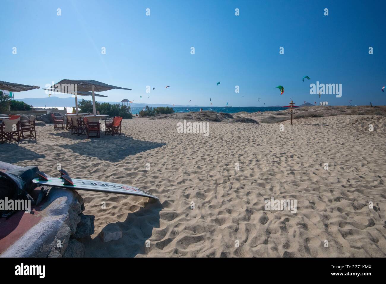 eople doing kitesurfing at Naxos island Cyclades Greece. 2019 Stock ...