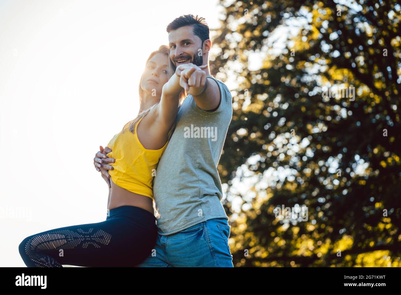 Professional dance couple showing how it should look like performing ...