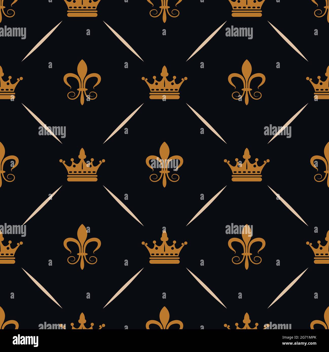 Seamless vector gold pattern. Repeat golden abstract background for ...