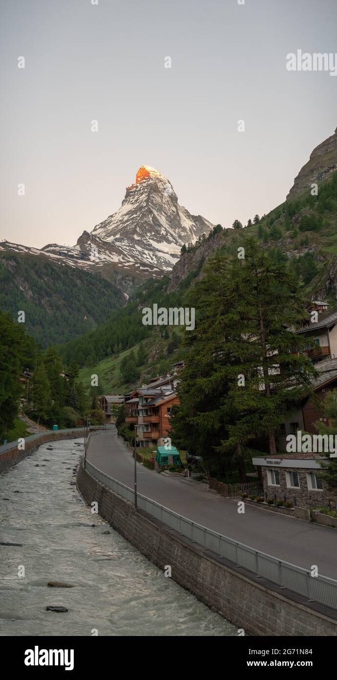 The Mighty and Beautiful Matterhorn Peak Illuminated at Sunrise, The ...