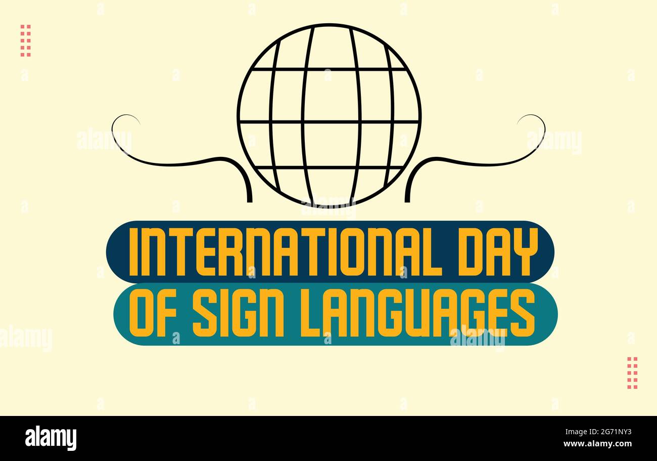 International Day of Sign Languages vector template Stock Vector Image ...