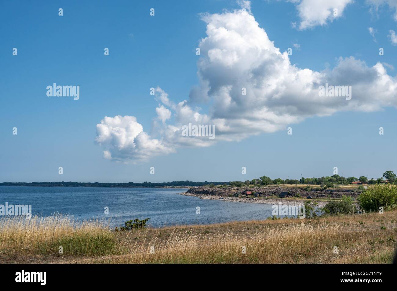 Characteristic landscape on the northwest coast of Swedish Baltic Sea ...