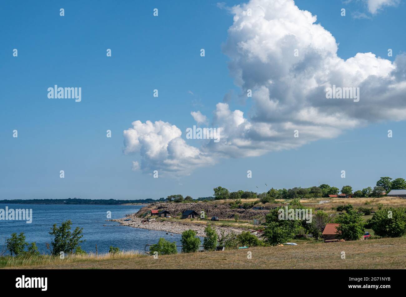 Characteristic landscape on the northwest coast of Swedish Baltic Sea ...