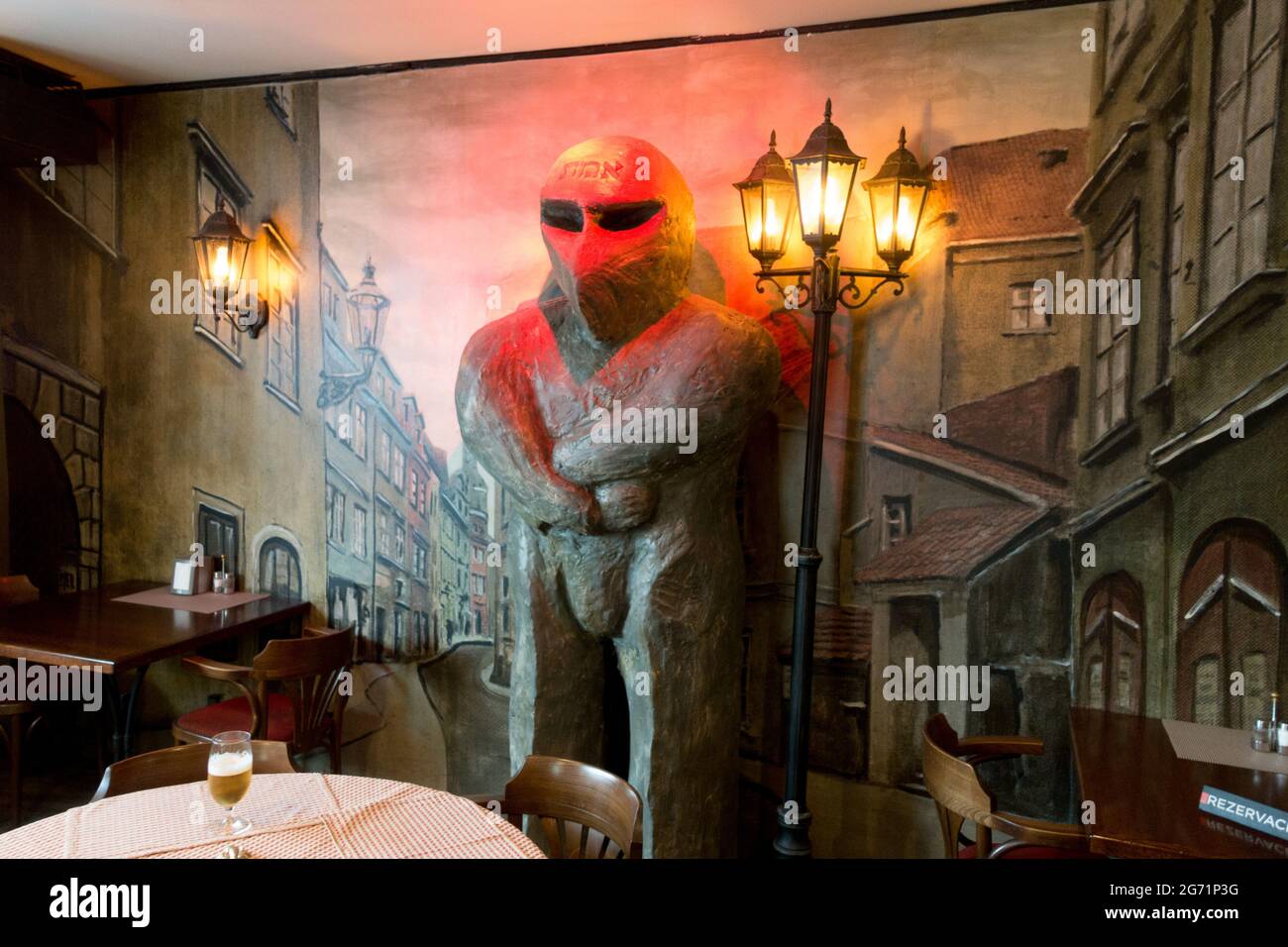 Prague Golem in restaurant 'U Golema / At Golem' Prague Czech Republic ...