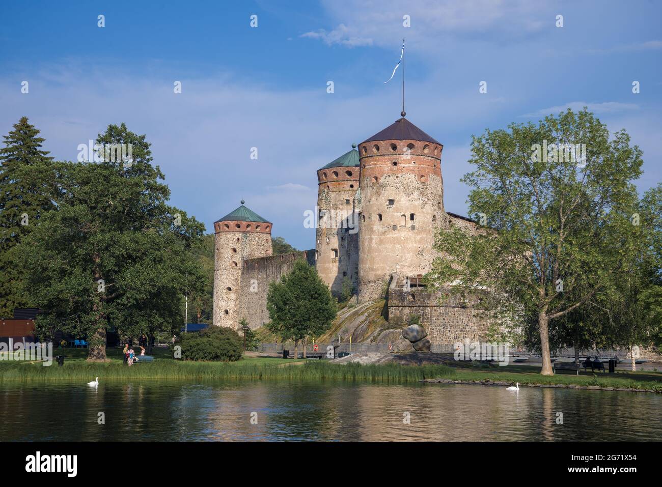Olavinlinna castle on lake saimaa hi-res stock photography and images ...
